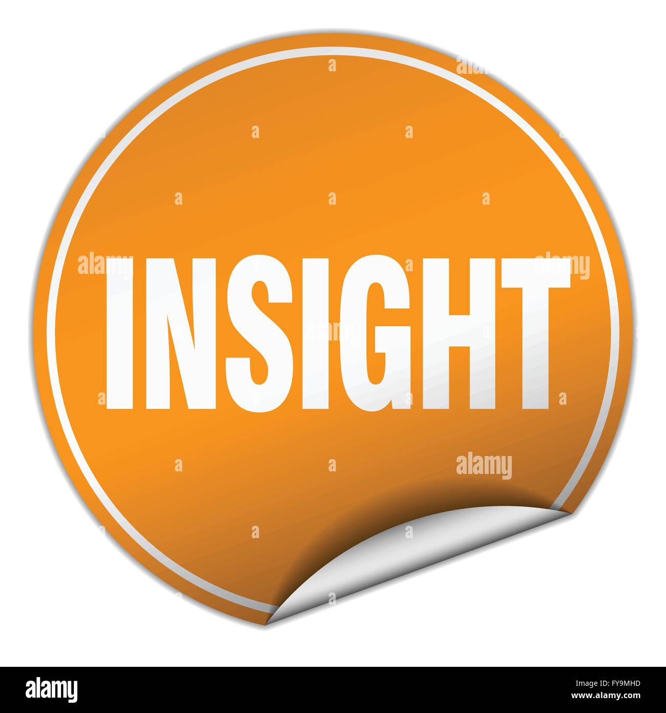insight round orange sticker isolated on white Stock Vector Image & Art ...