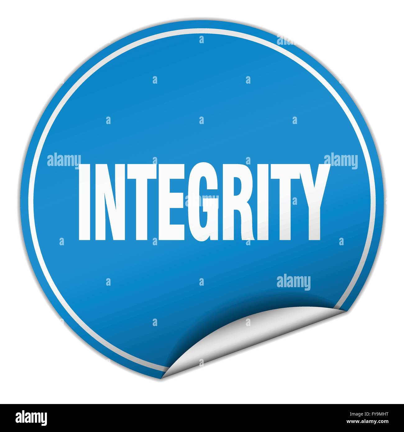 integrity round blue sticker isolated on white Stock Vector Image & Art ...