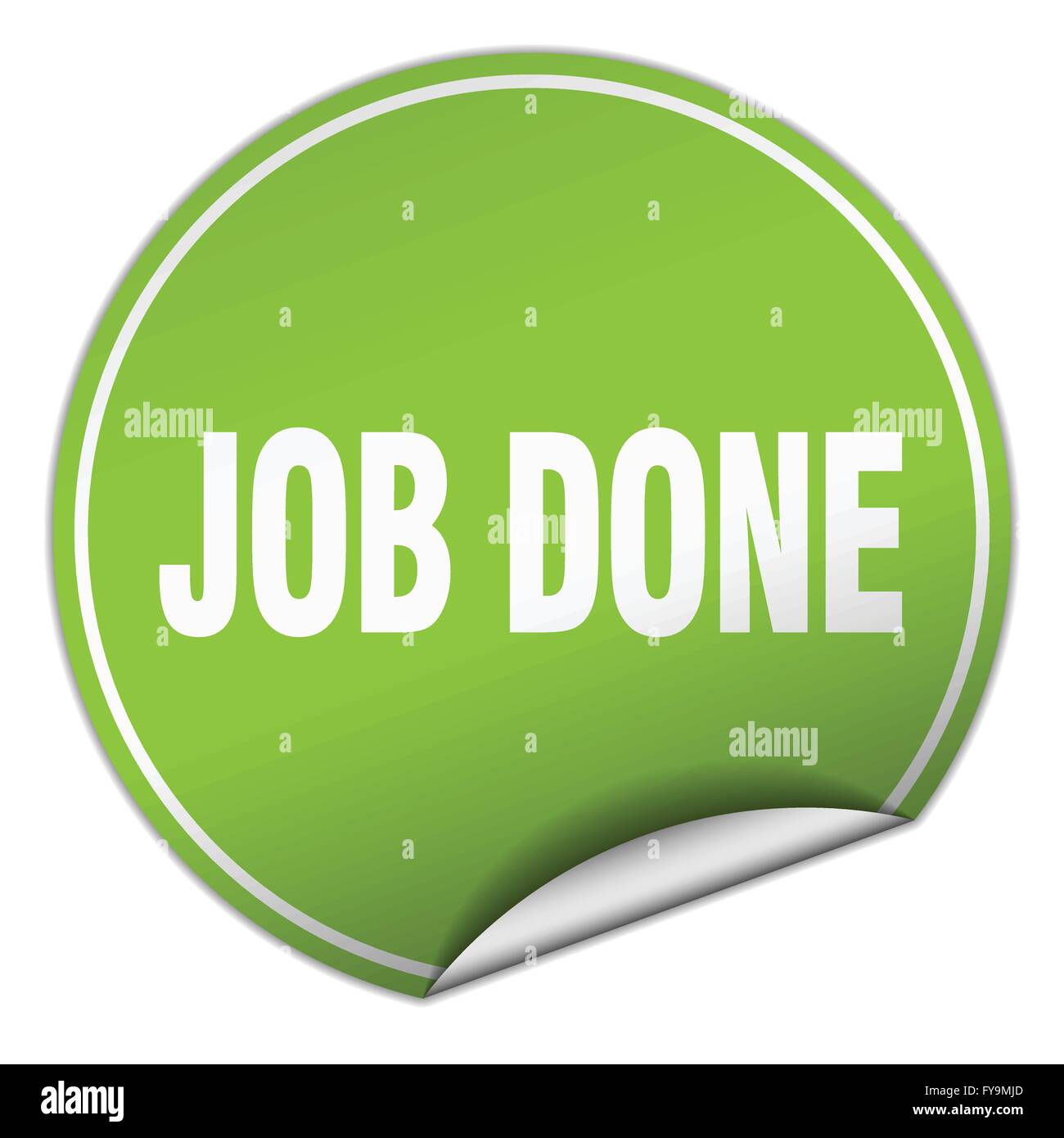 job done round green sticker isolated on white Stock Vector Image & Art ...