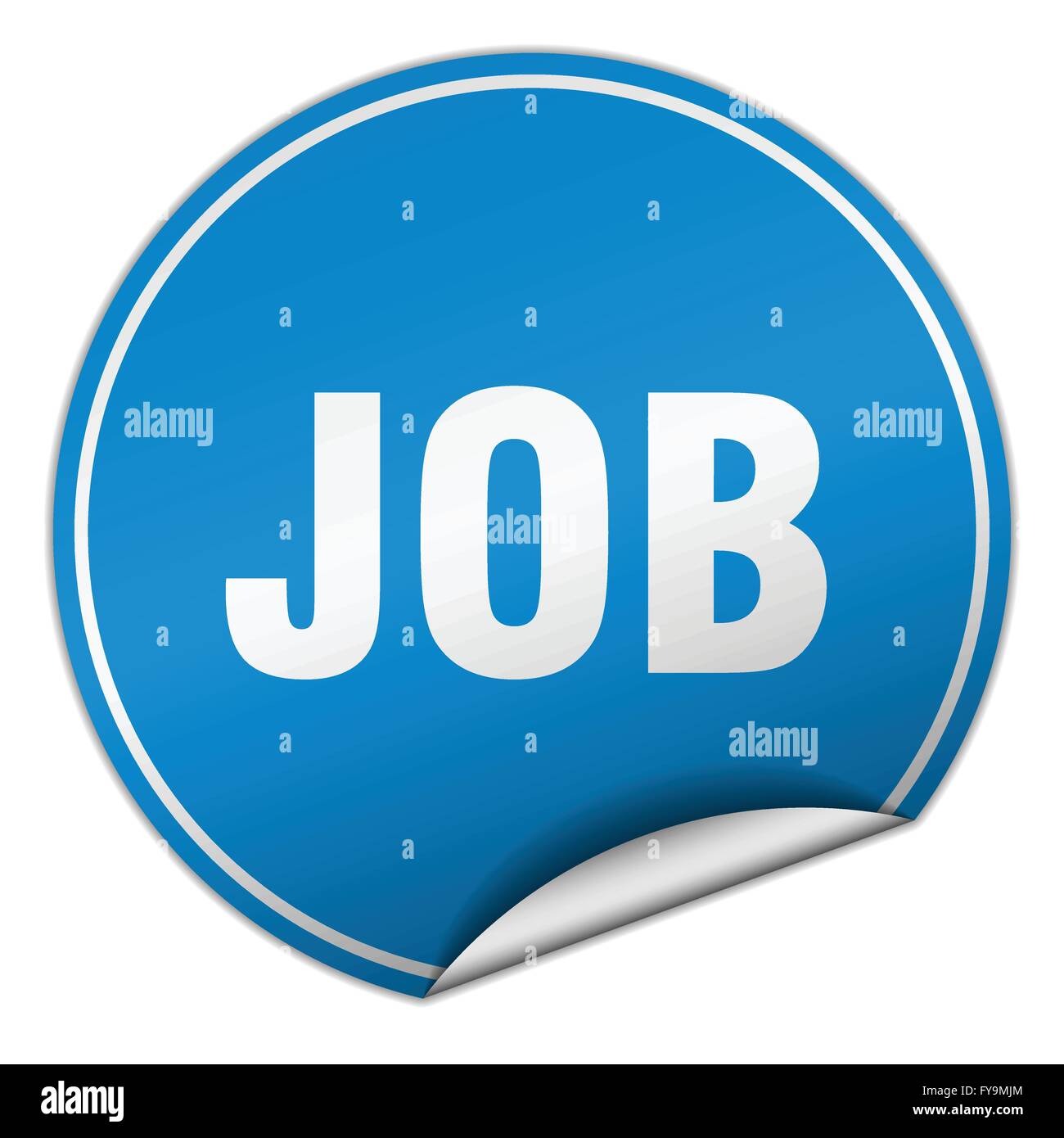 job round blue sticker isolated on white Stock Vector Image & Art - Alamy