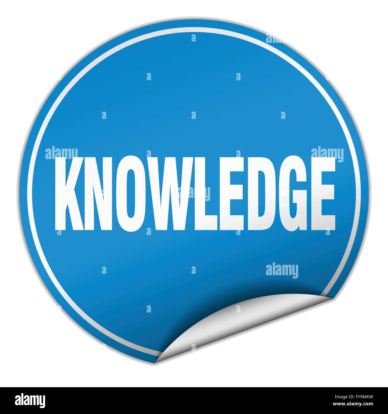 knowledge round blue sticker isolated on white Stock Vector Image & Art ...