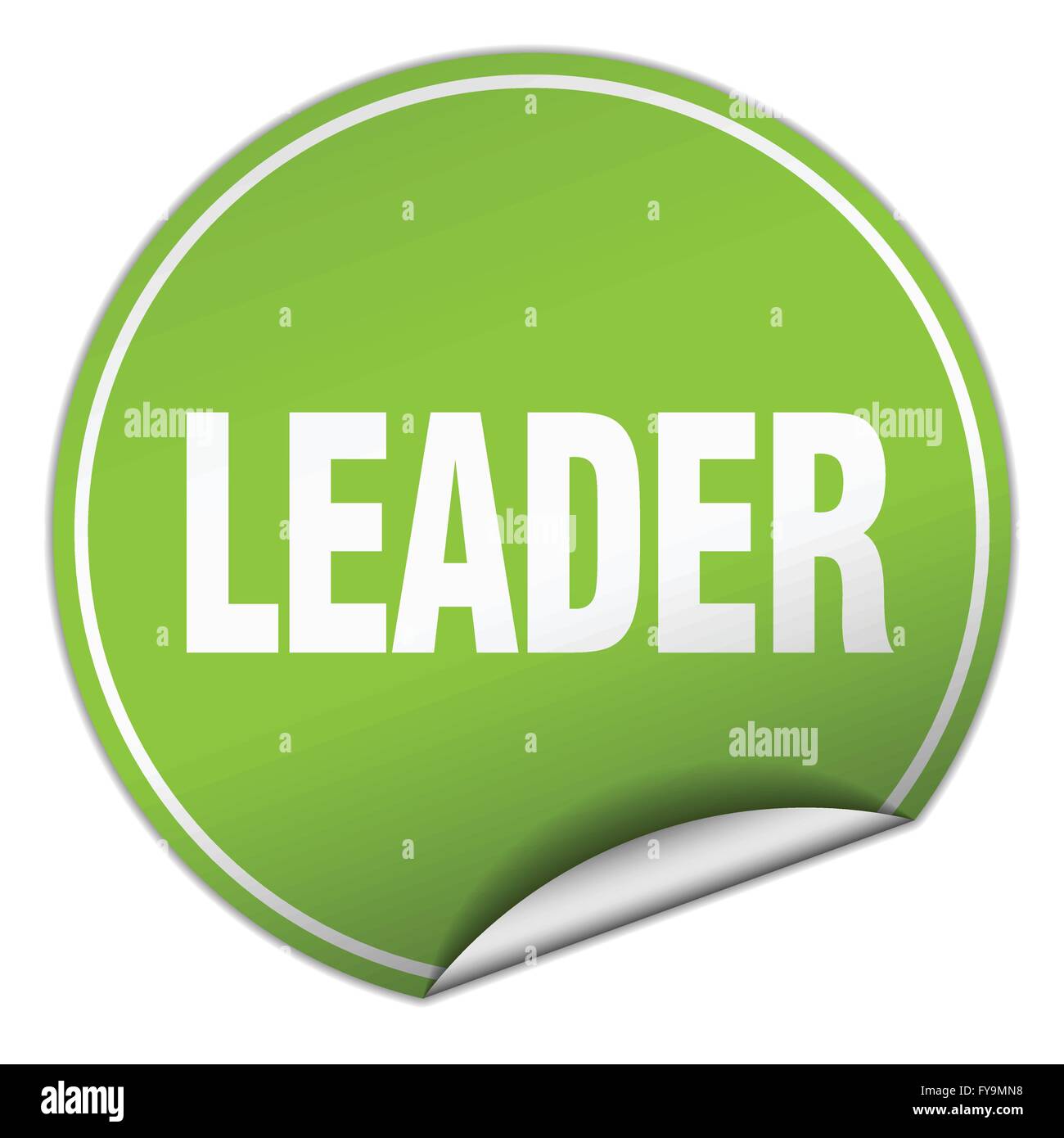 leader round green sticker isolated on white Stock Vector Image & Art ...