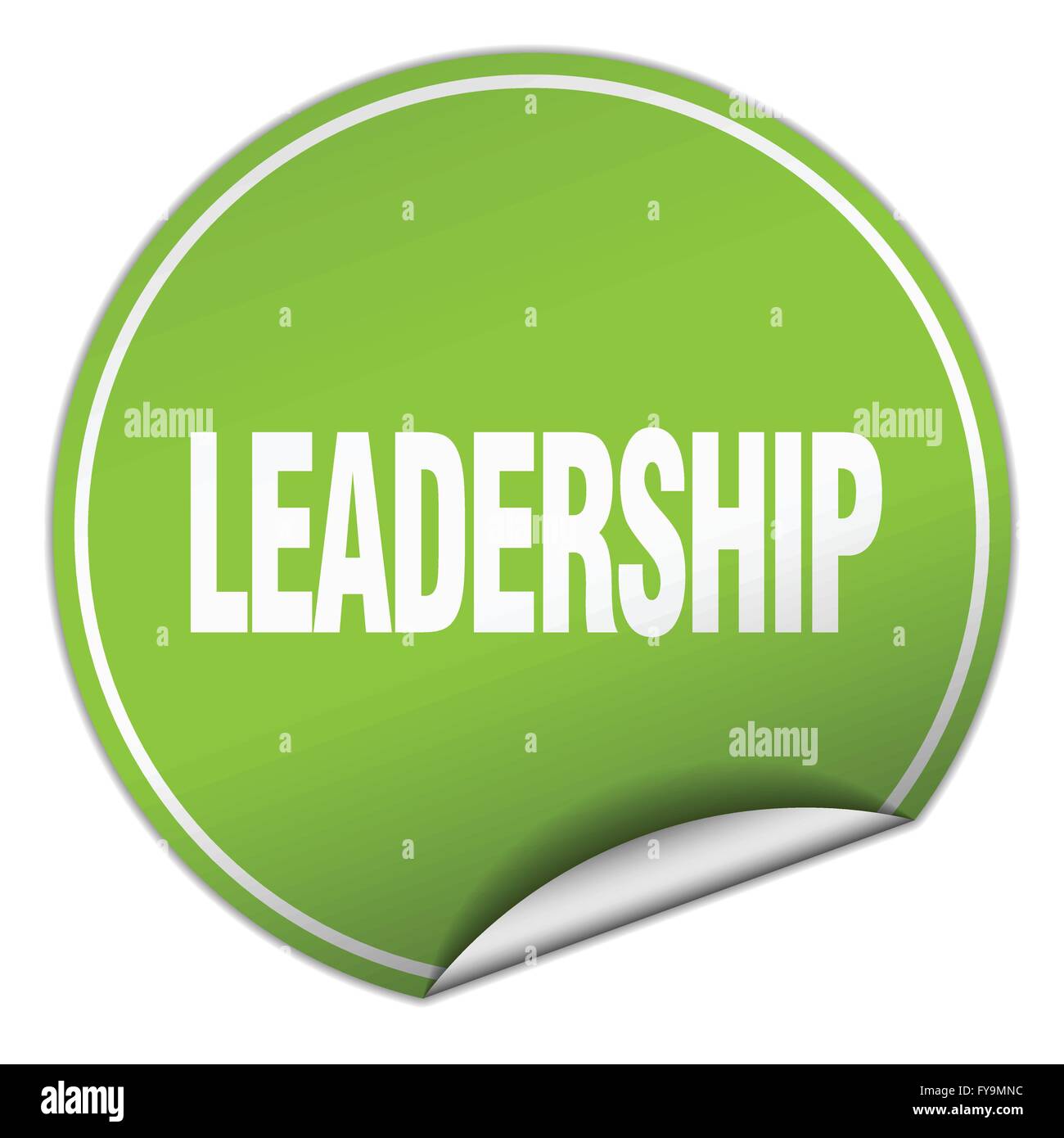 leadership round green sticker isolated on white Stock Vector Image ...