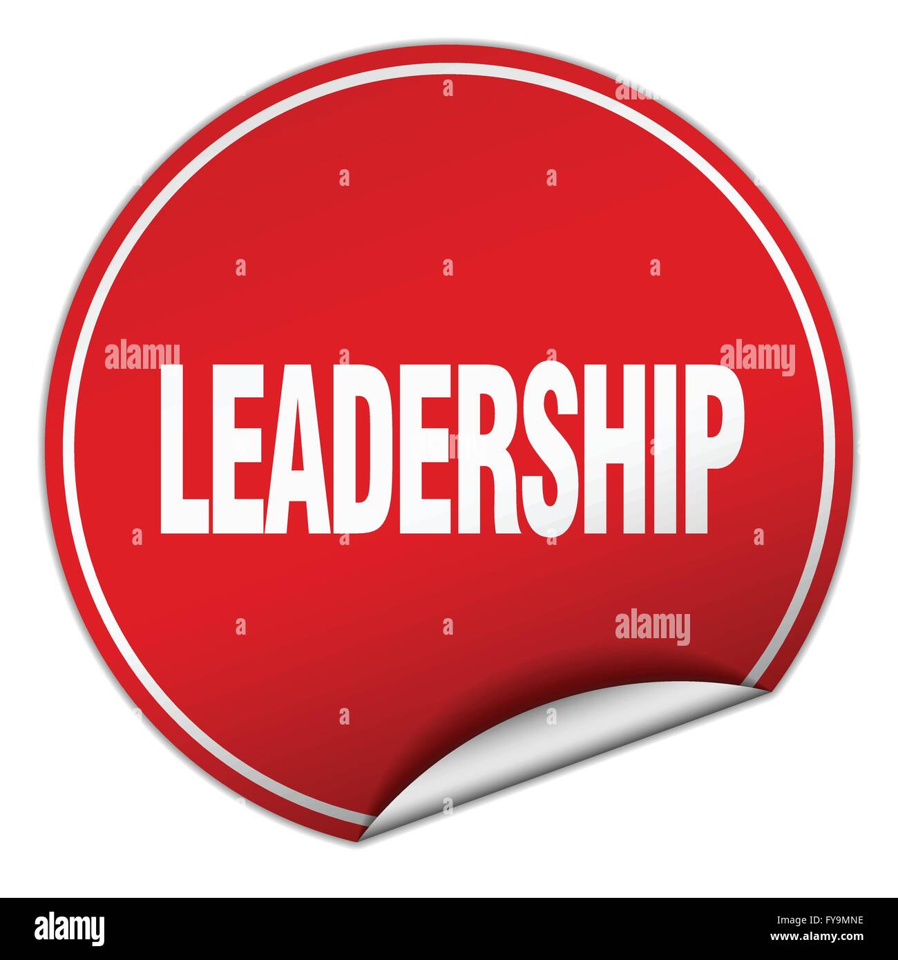 leadership round red sticker isolated on white Stock Vector Image & Art ...