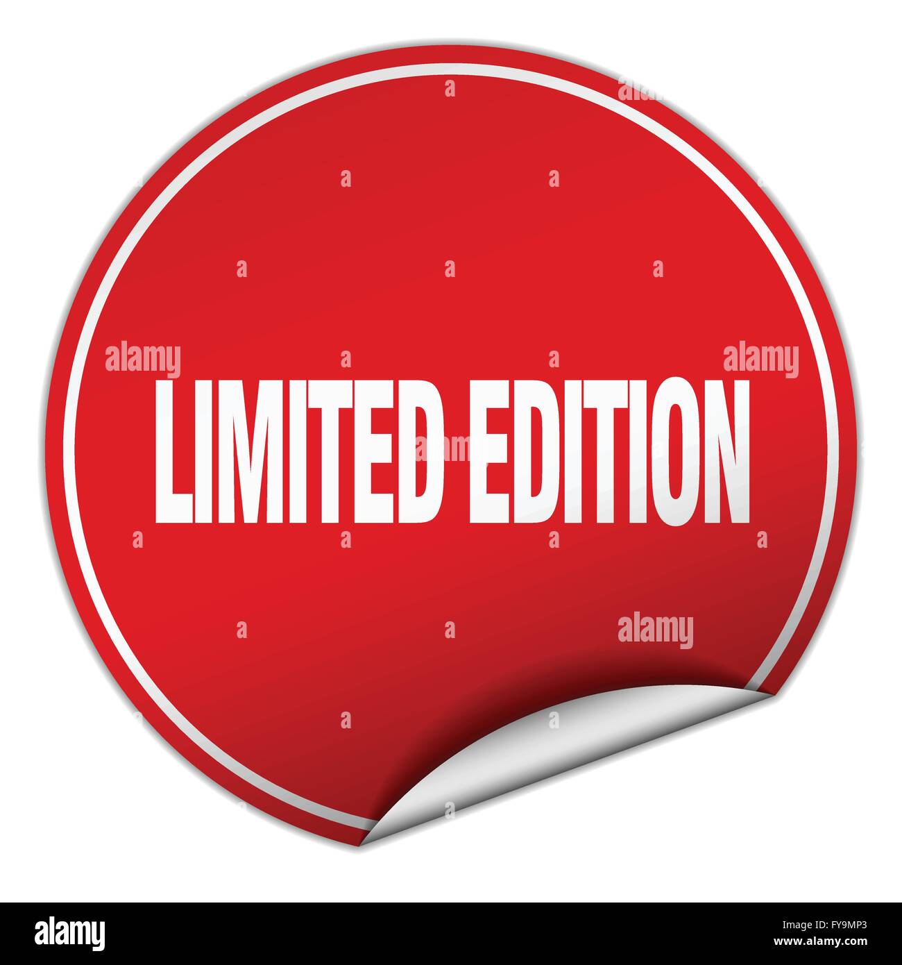 limited edition round red sticker isolated on white Stock Vector Image ...