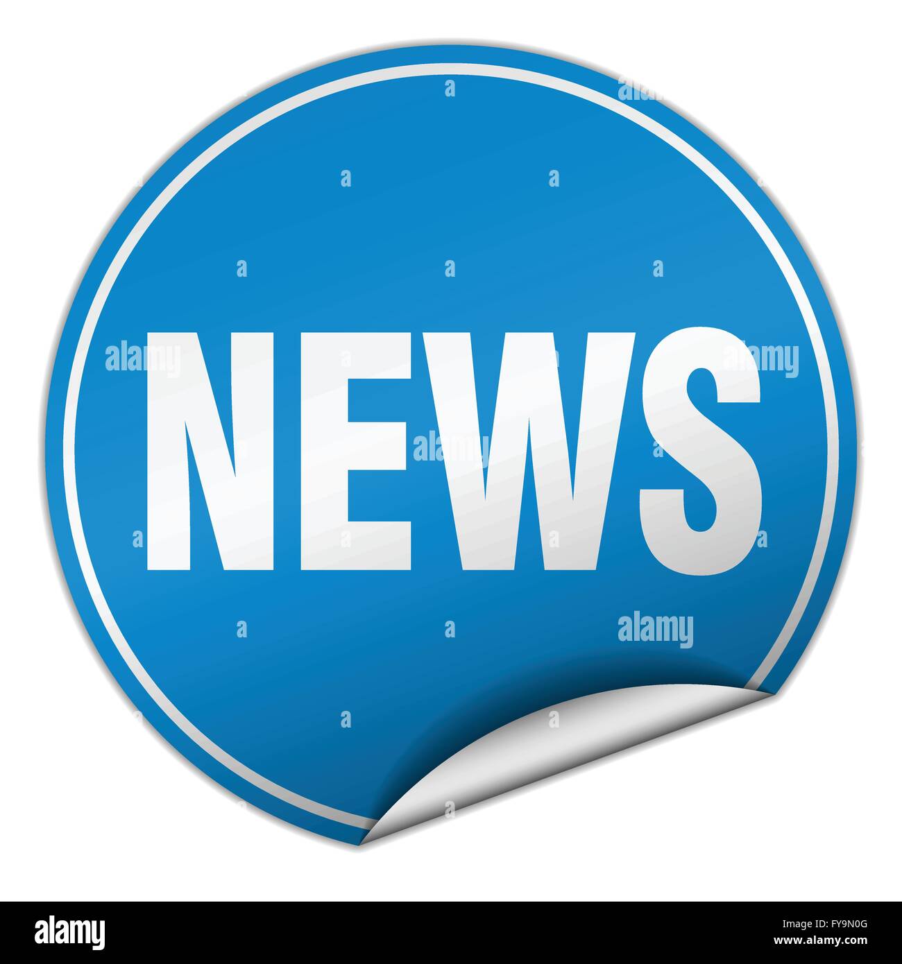 news round blue sticker isolated on white Stock Vector Image & Art - Alamy