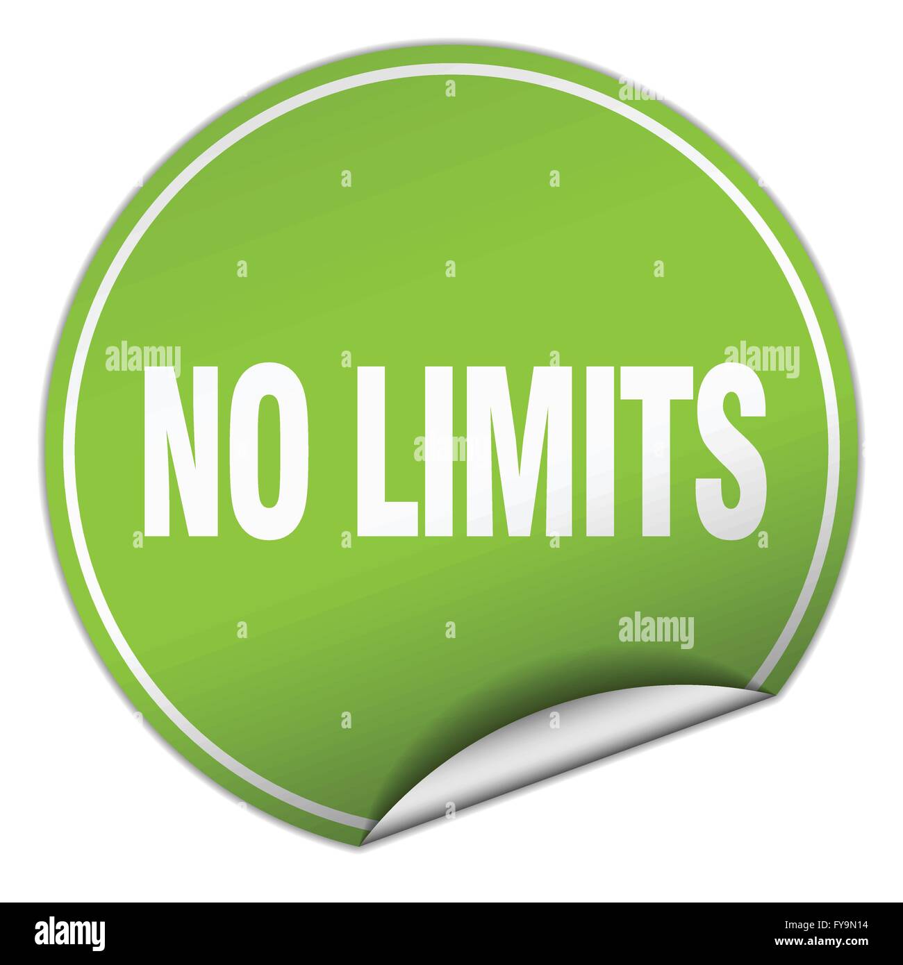 no limits round green sticker isolated on white Stock Vector Image ...
