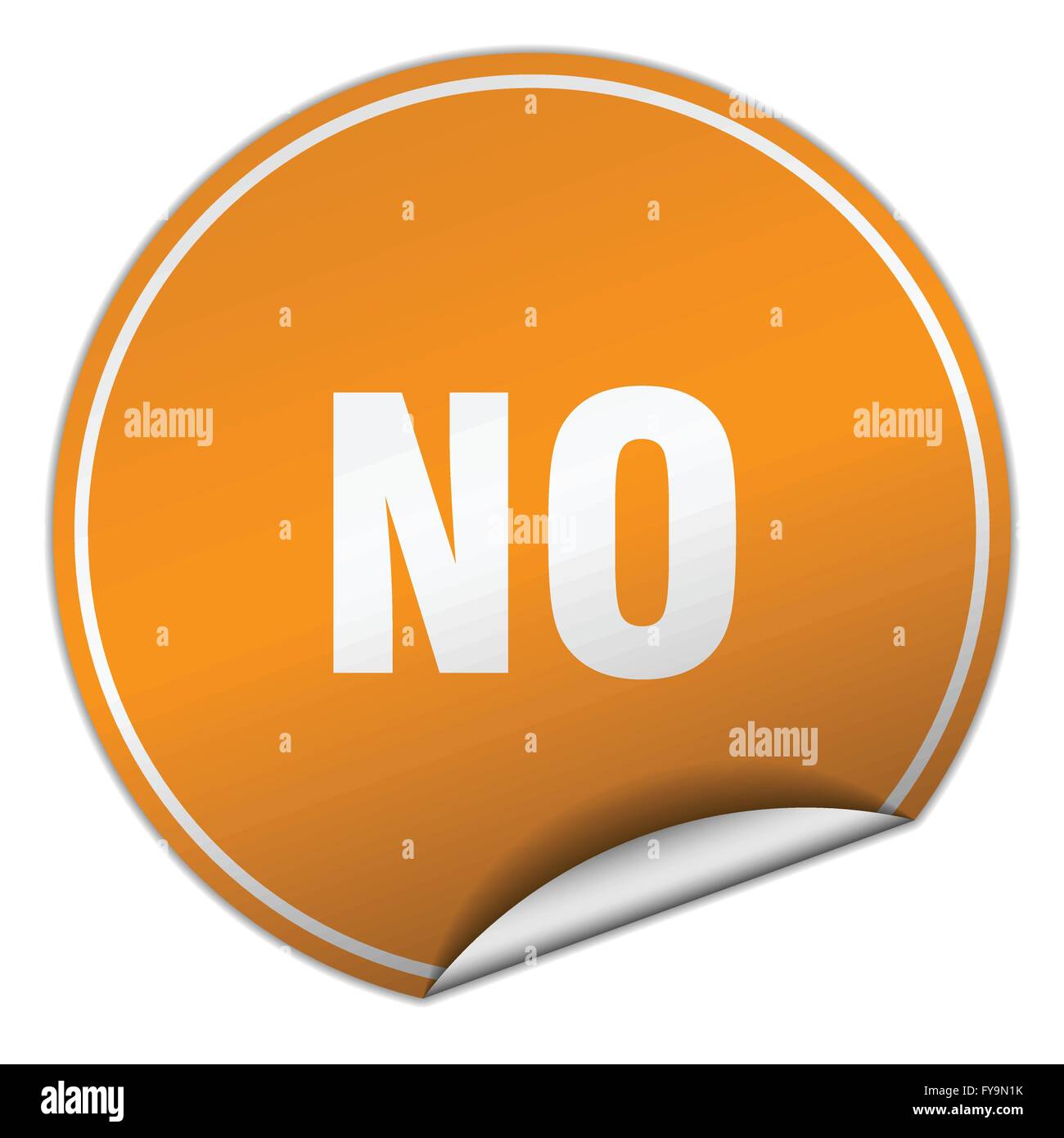 no round orange sticker isolated on white Stock Vector Image & Art - Alamy