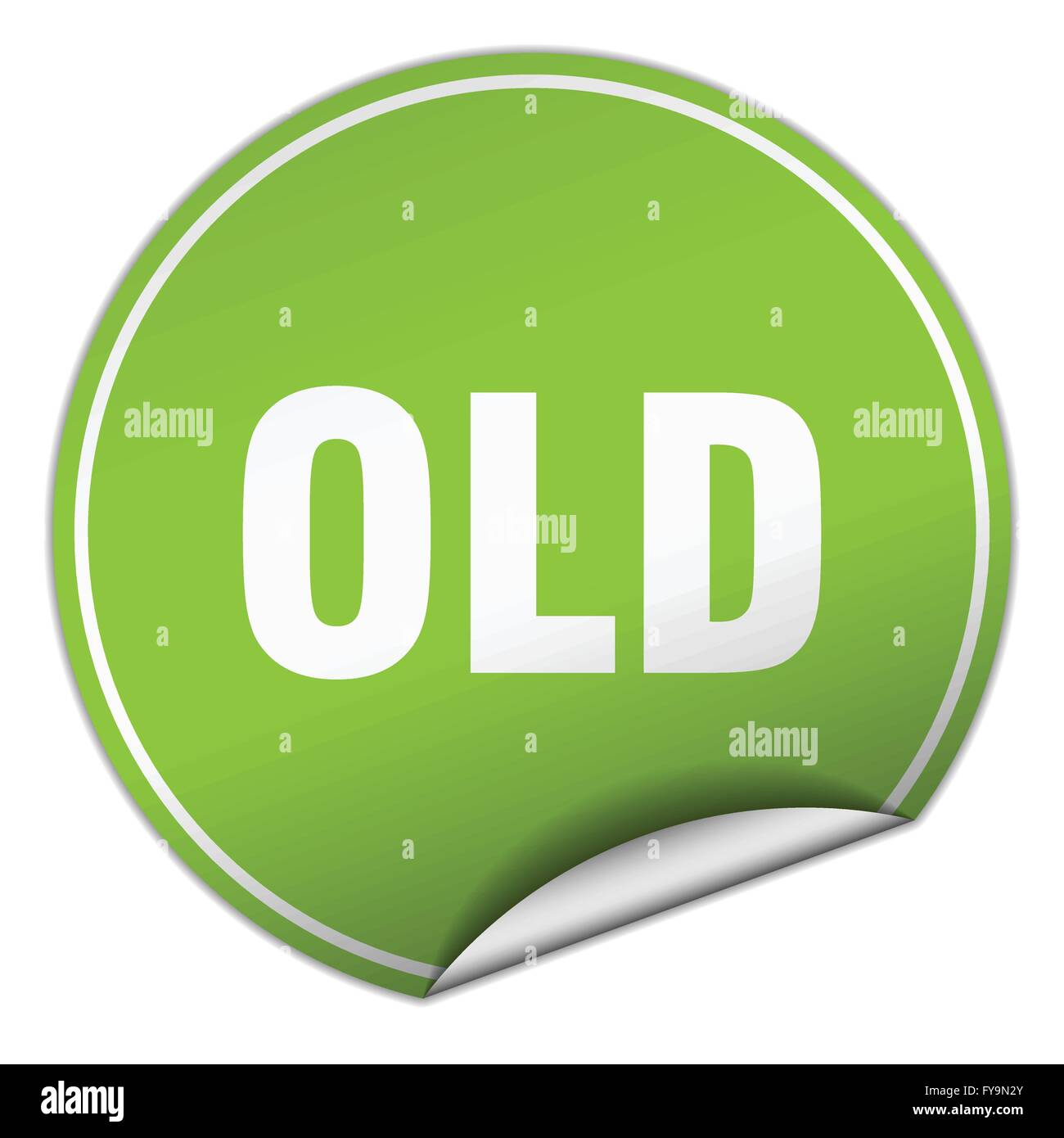 Old round green sticker Cut Out Stock Images & Pictures - Alamy