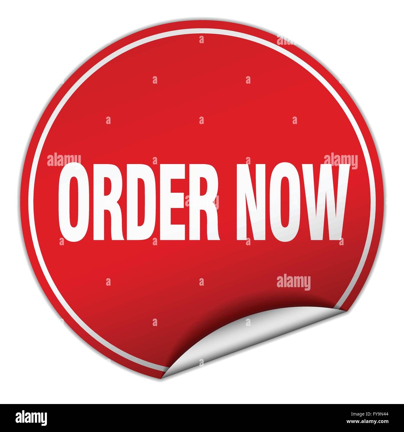 order now round red sticker isolated on white Stock Vector Image & Art ...