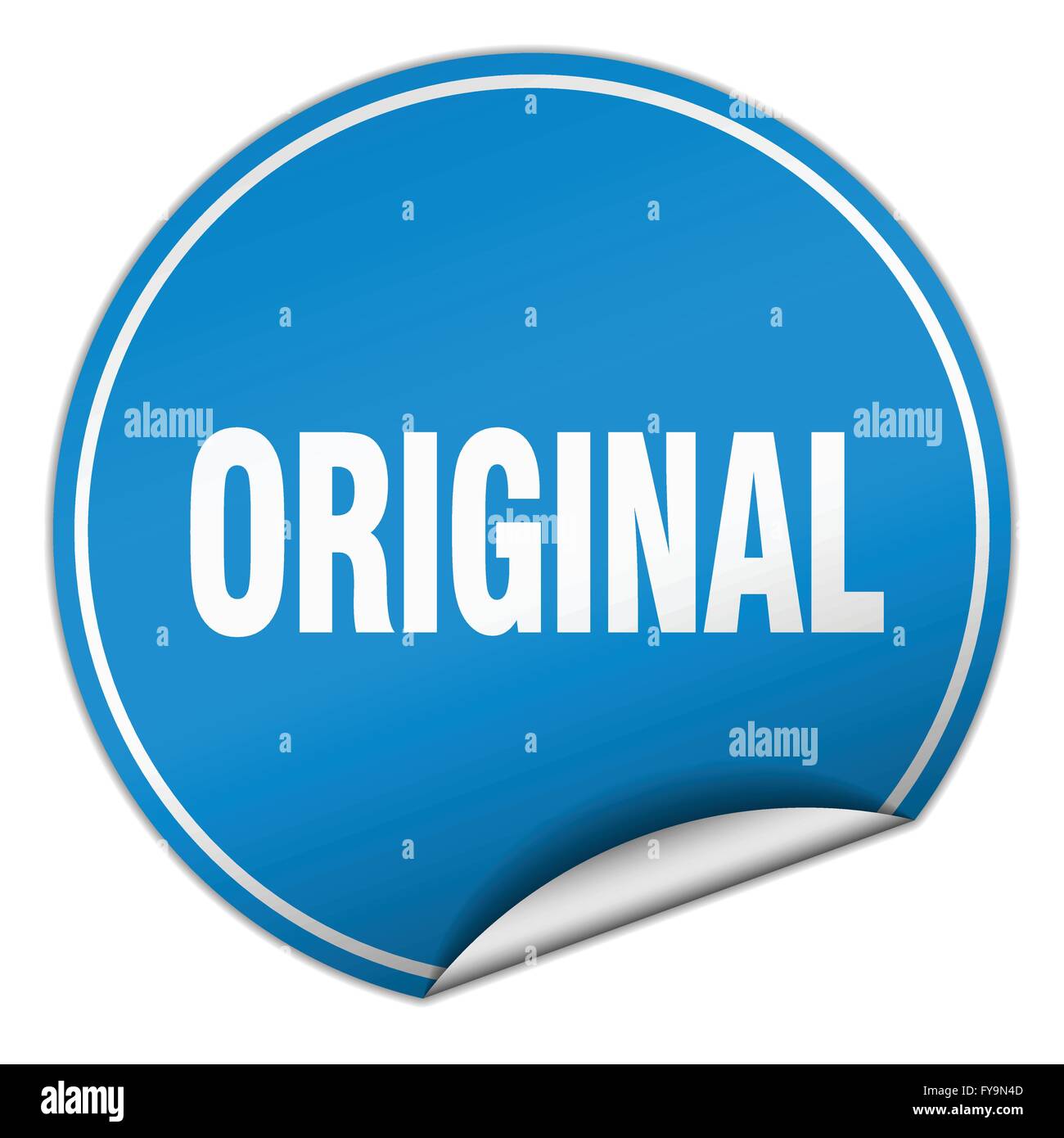 original round blue sticker isolated on white Stock Vector Image & Art ...