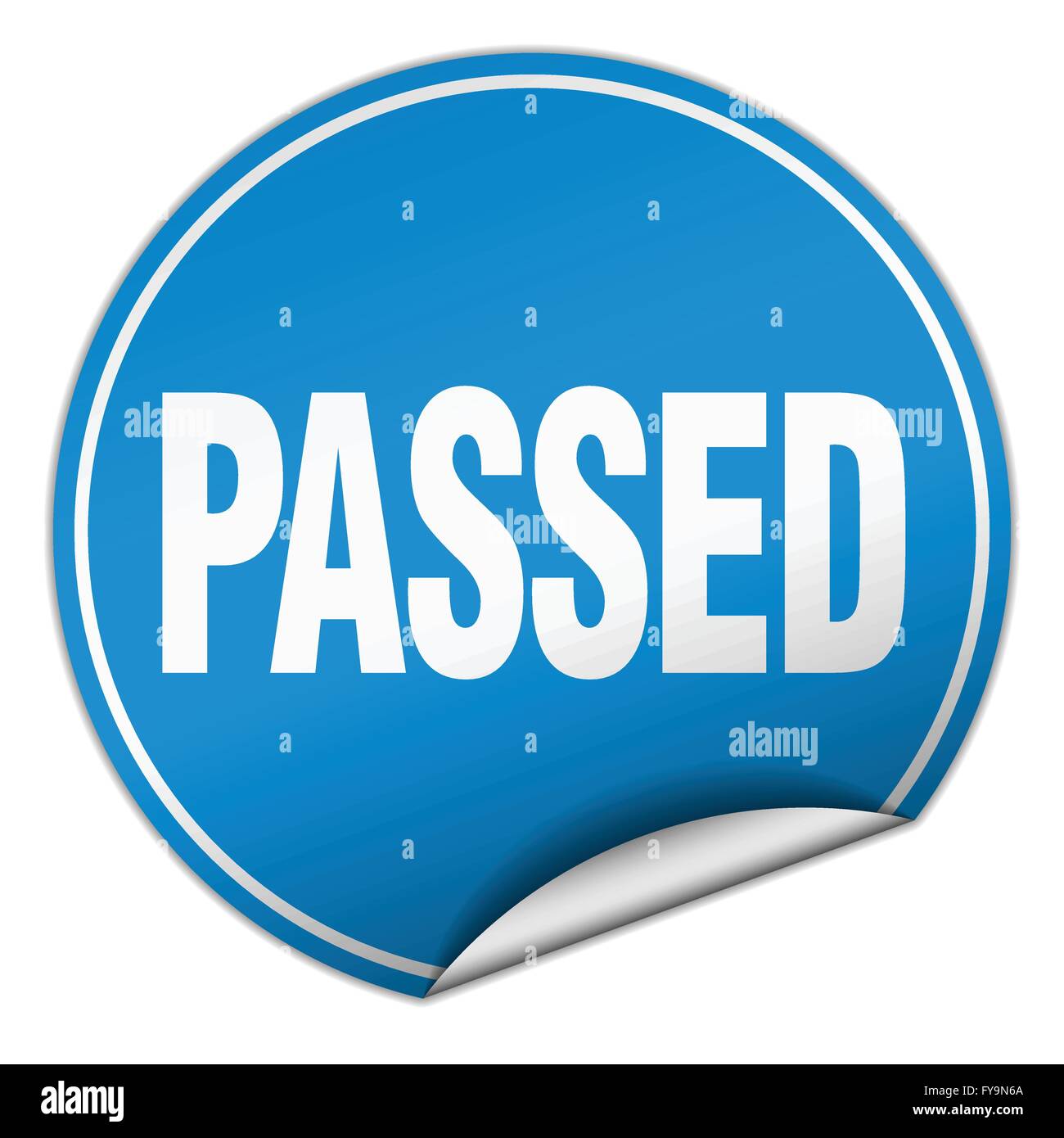 passed round blue sticker isolated on white Stock Vector Image & Art ...