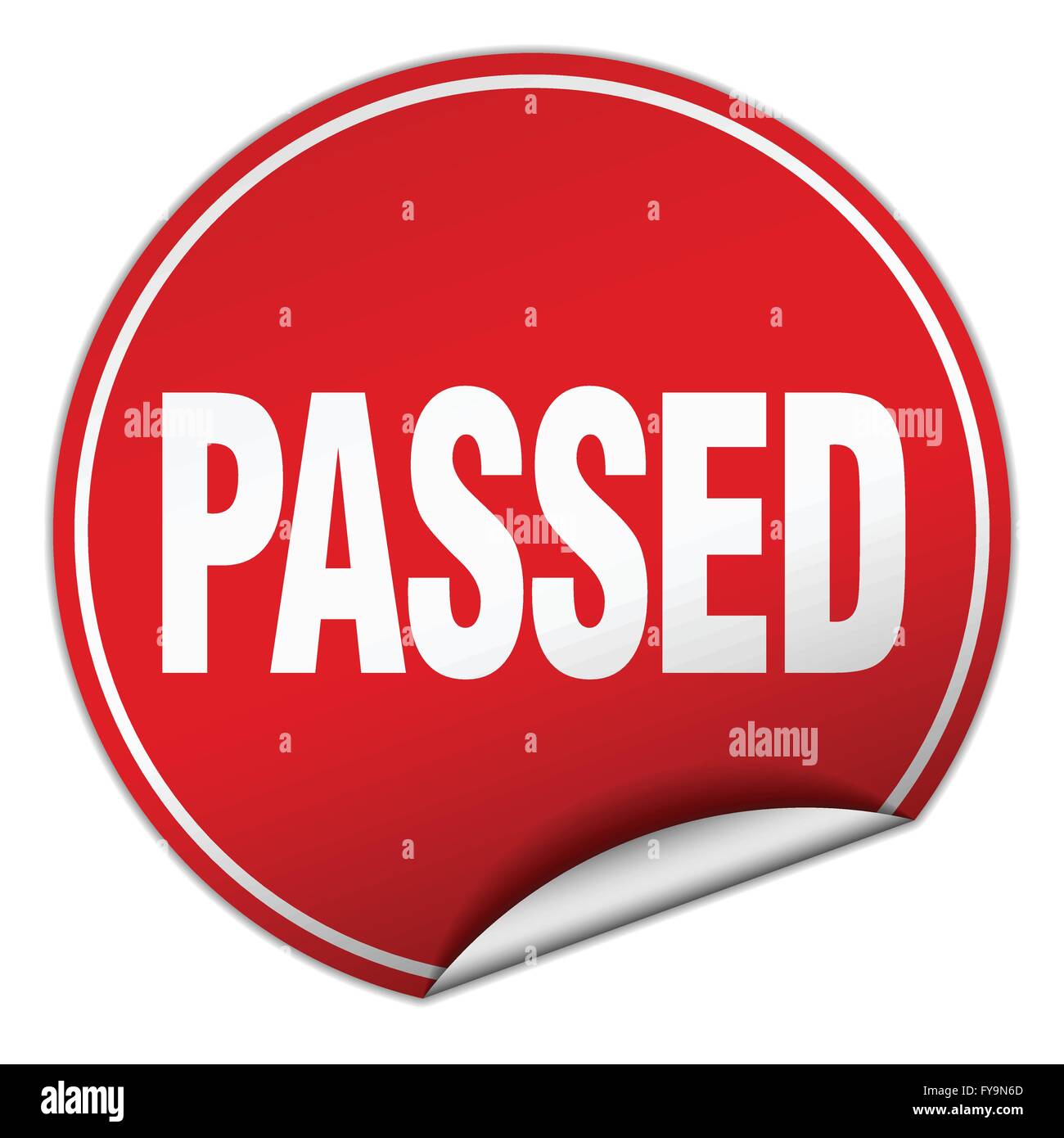 passed round red sticker isolated on white Stock Vector Image & Art - Alamy