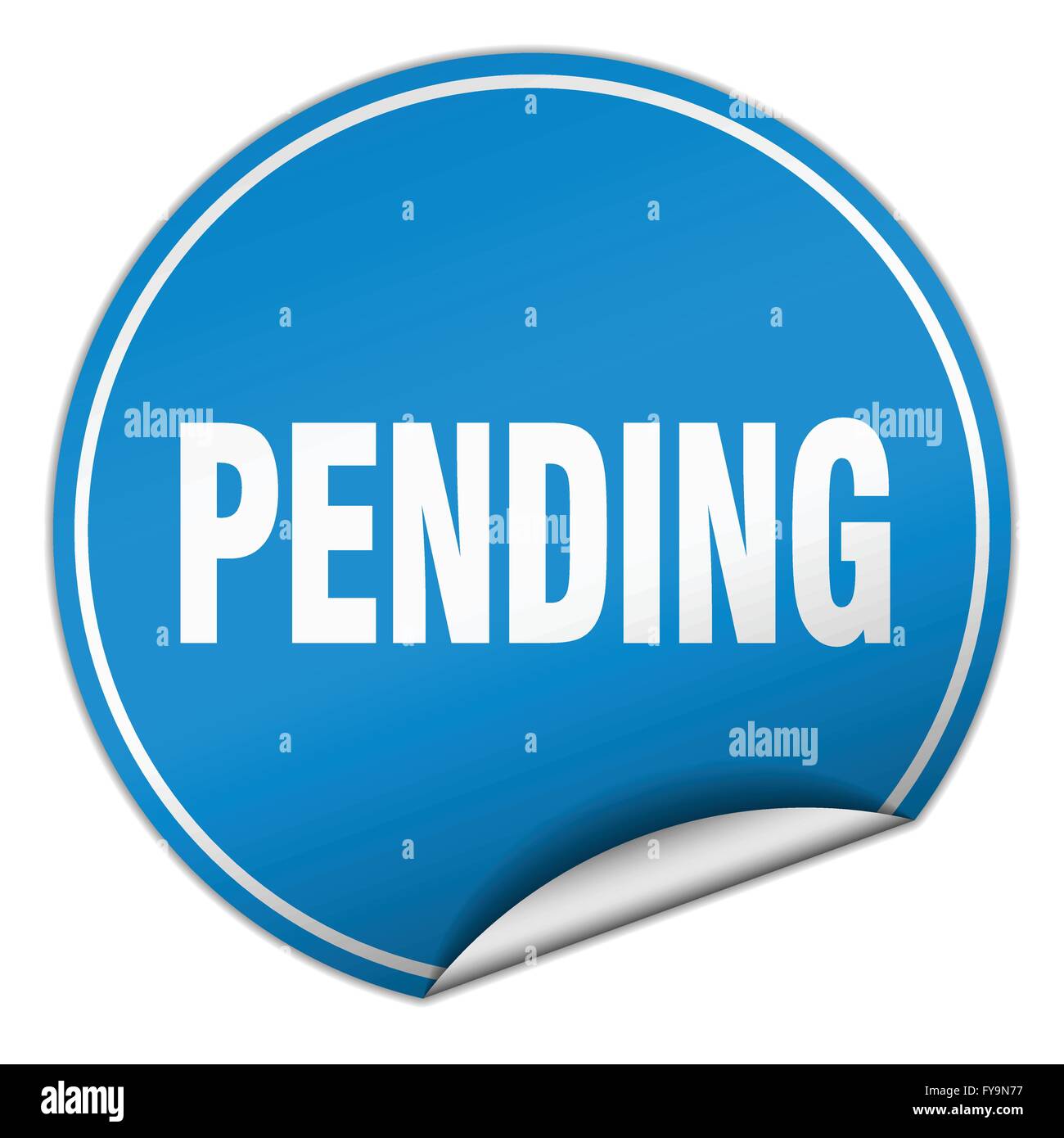 pending round blue sticker isolated on white Stock Vector Image & Art ...