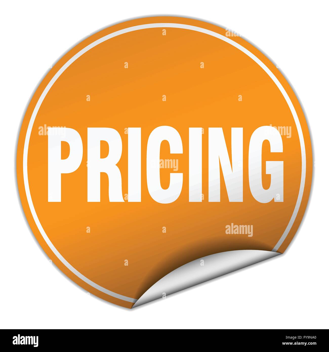 pricing round orange sticker isolated on white Stock Vector Image & Art ...