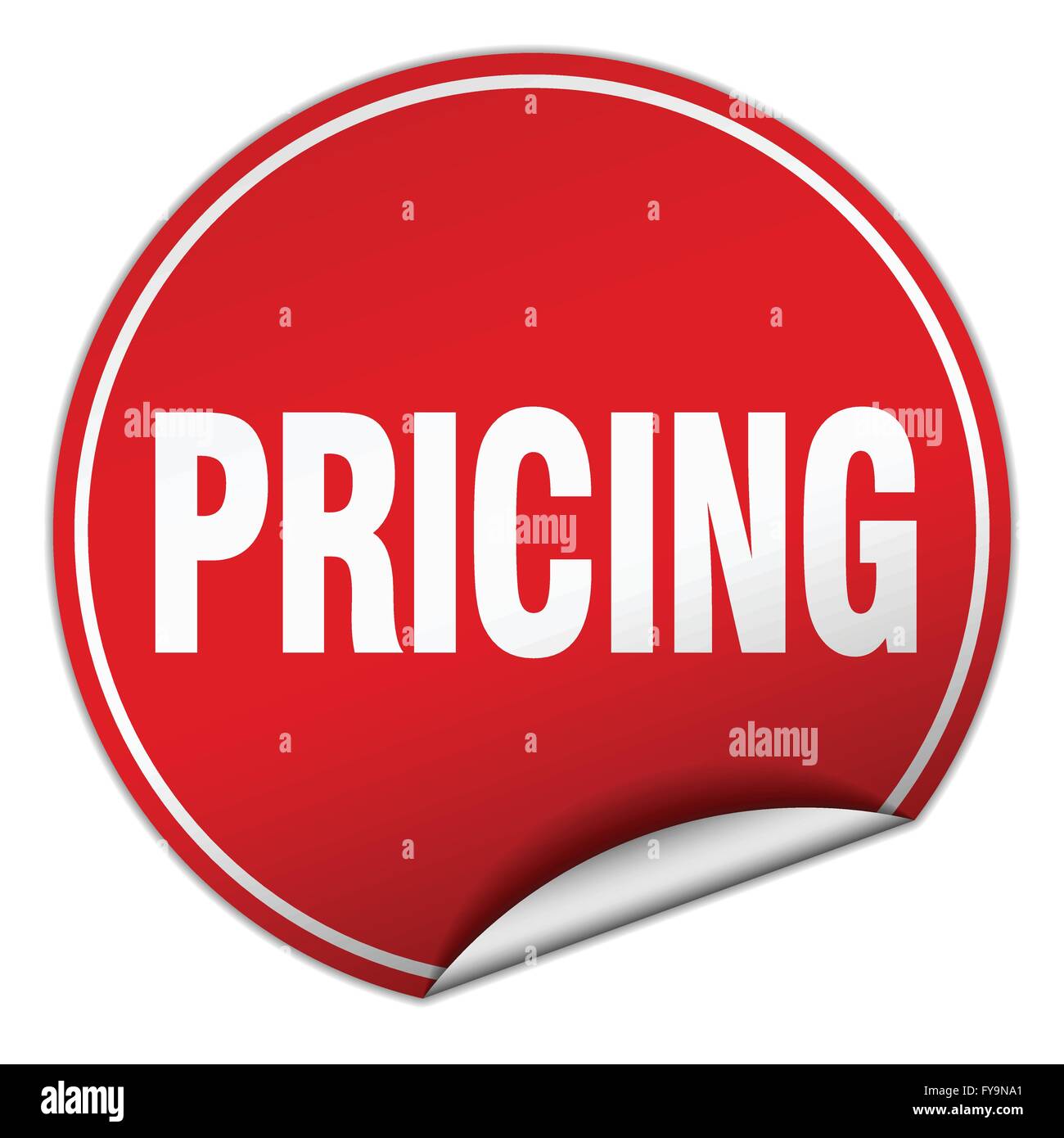 pricing round red sticker isolated on white Stock Vector Image & Art ...