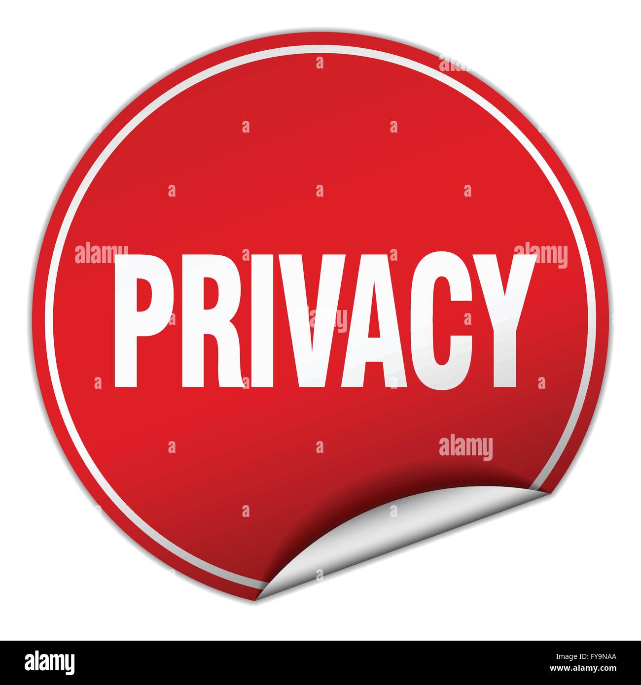 privacy round red sticker isolated on white Stock Vector Image & Art ...