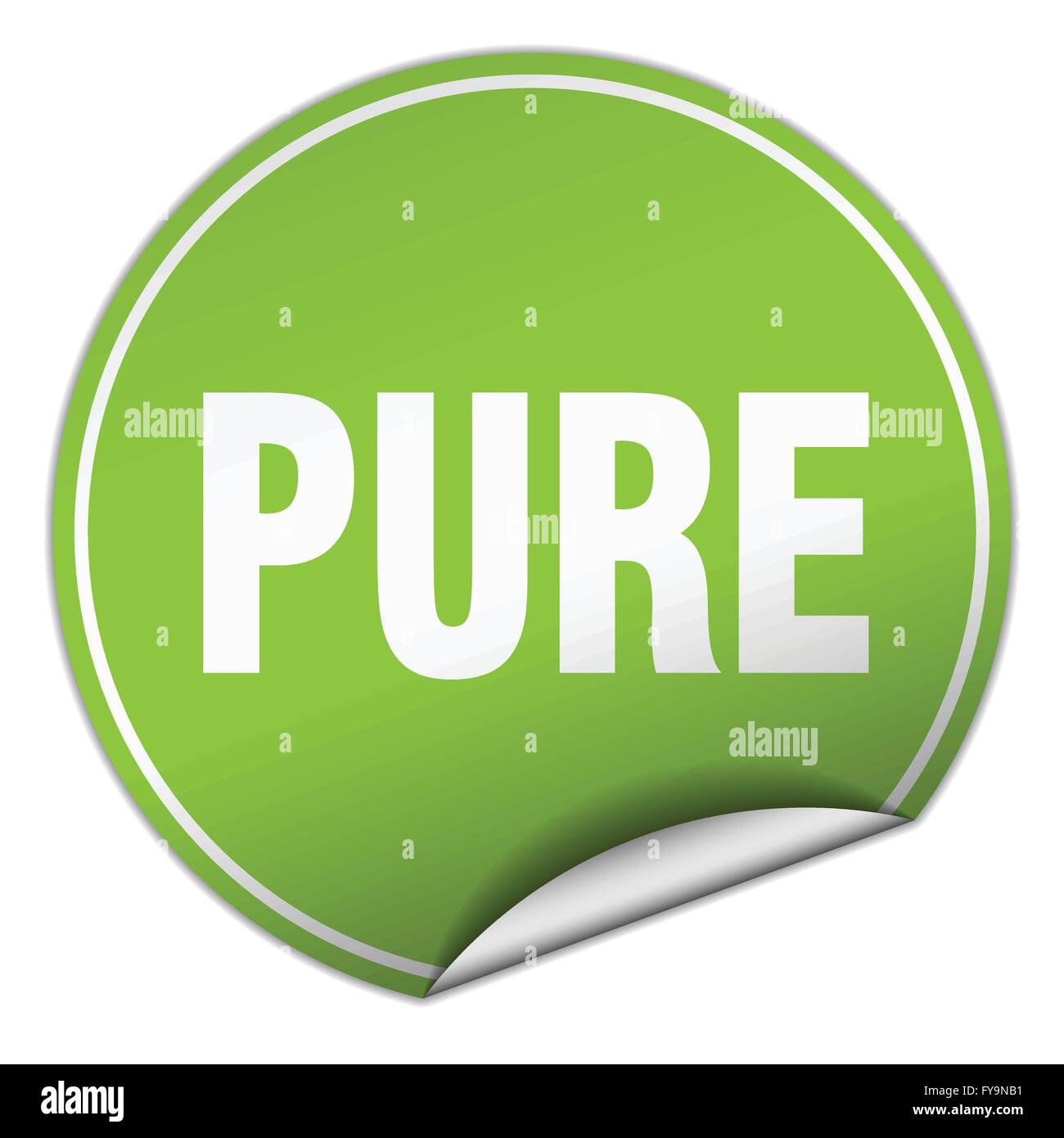 pure round green sticker isolated on white Stock Vector Image & Art - Alamy