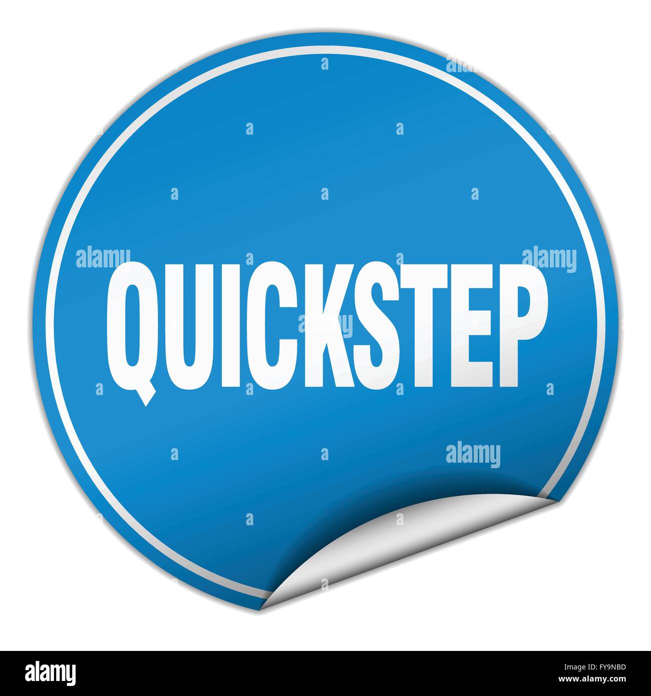 quickstep round blue sticker isolated on white Stock Vector Image & Art ...