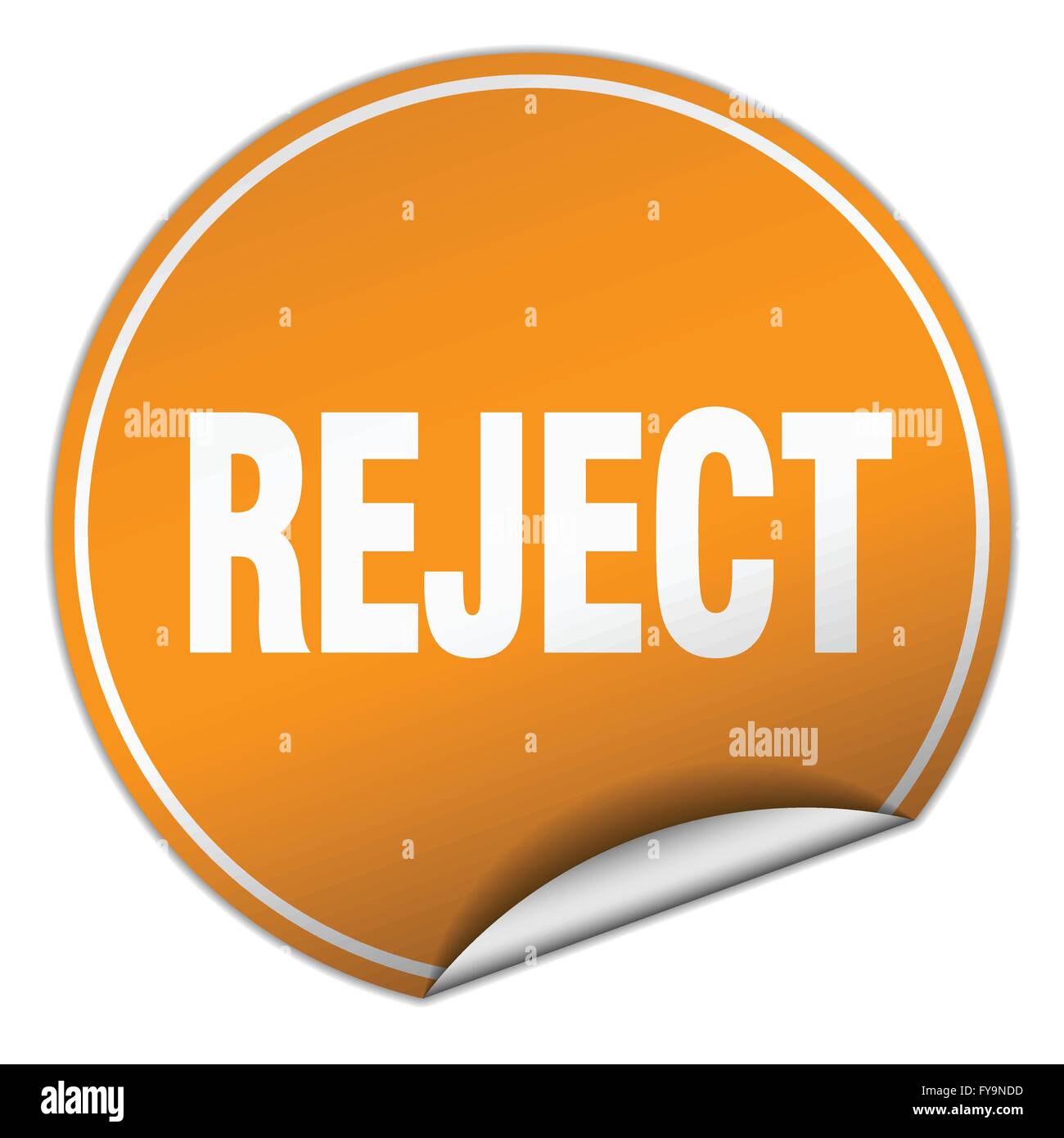 reject round orange sticker isolated on white Stock Vector Image & Art ...