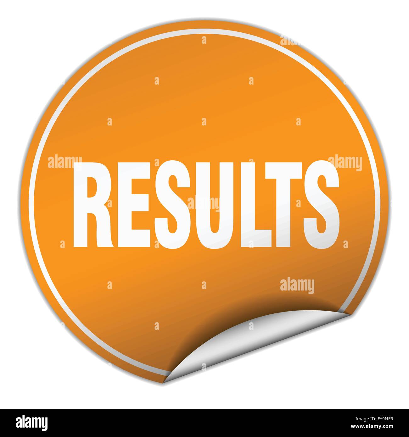 results round orange sticker isolated on white Stock Vector Image & Art ...