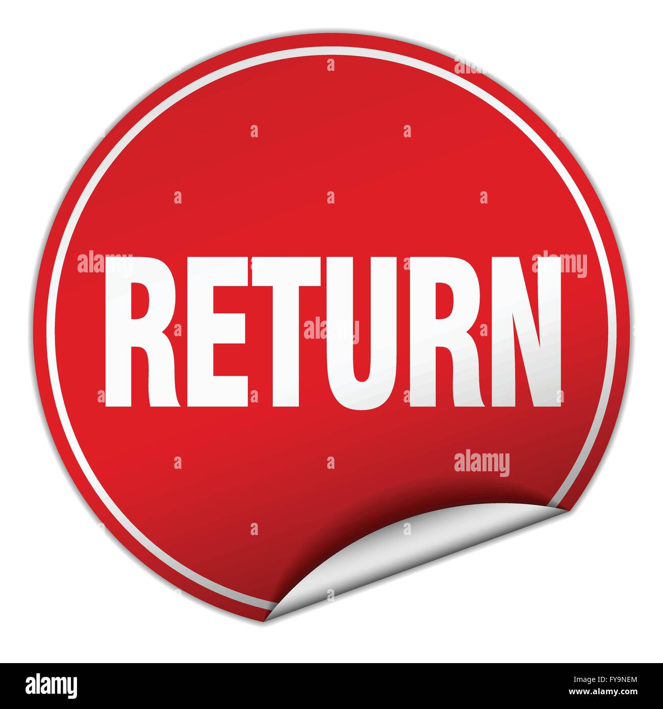 return round red sticker isolated on white Stock Vector Image & Art - Alamy