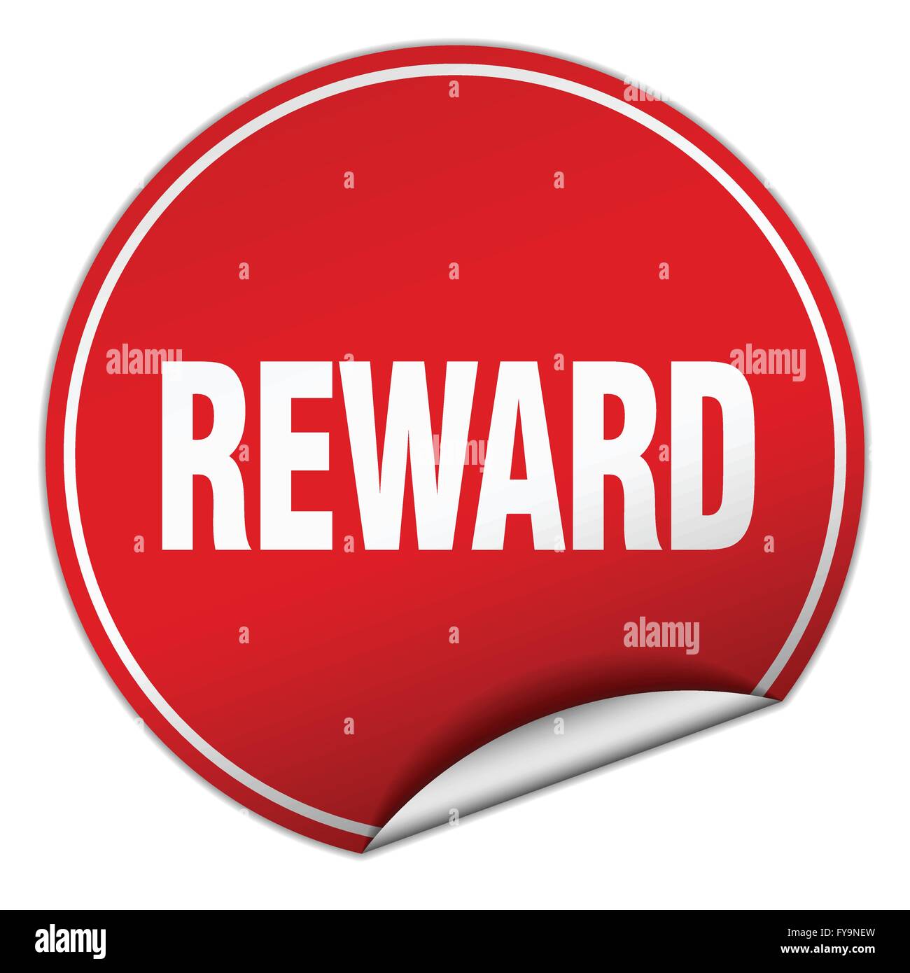 reward round red sticker isolated on white Stock Vector Image & Art - Alamy