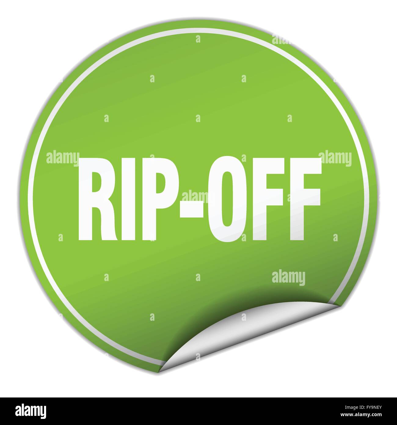 rip-off round green sticker isolated on white Stock Vector Image & Art ...