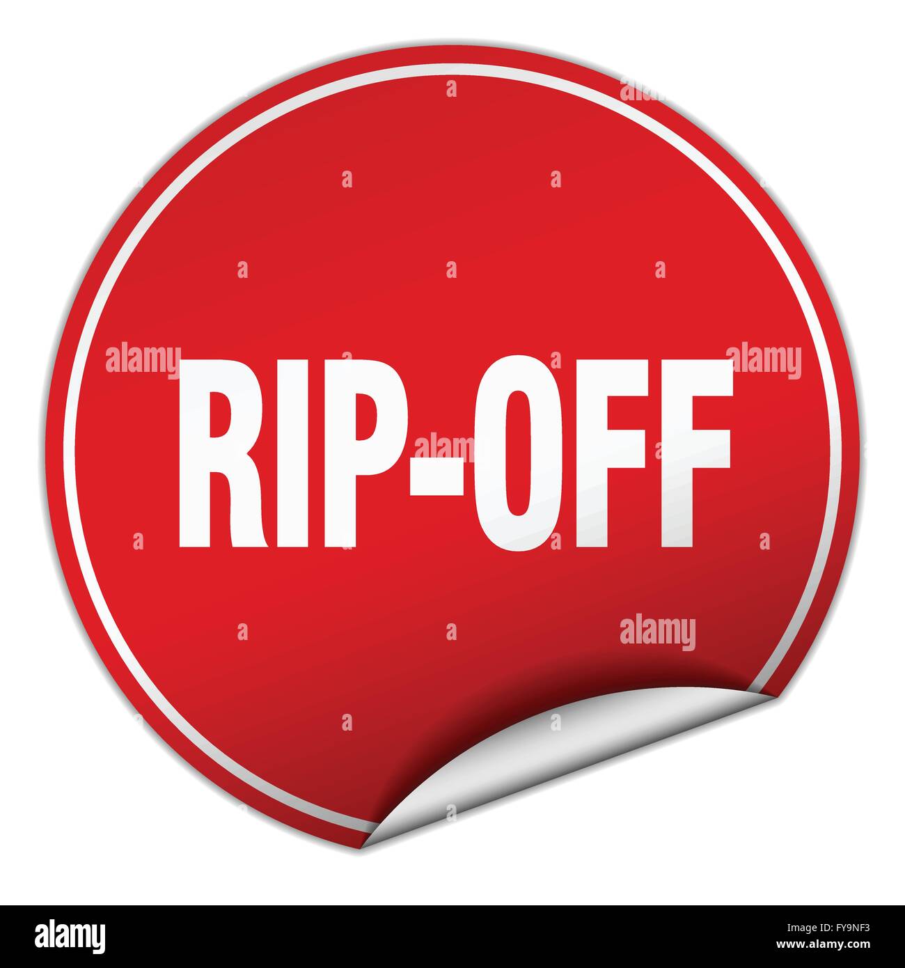 rip-off round red sticker isolated on white Stock Vector Image & Art ...