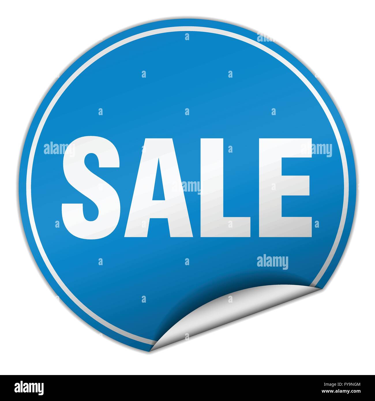 sale round blue sticker isolated on white Stock Vector Image & Art - Alamy