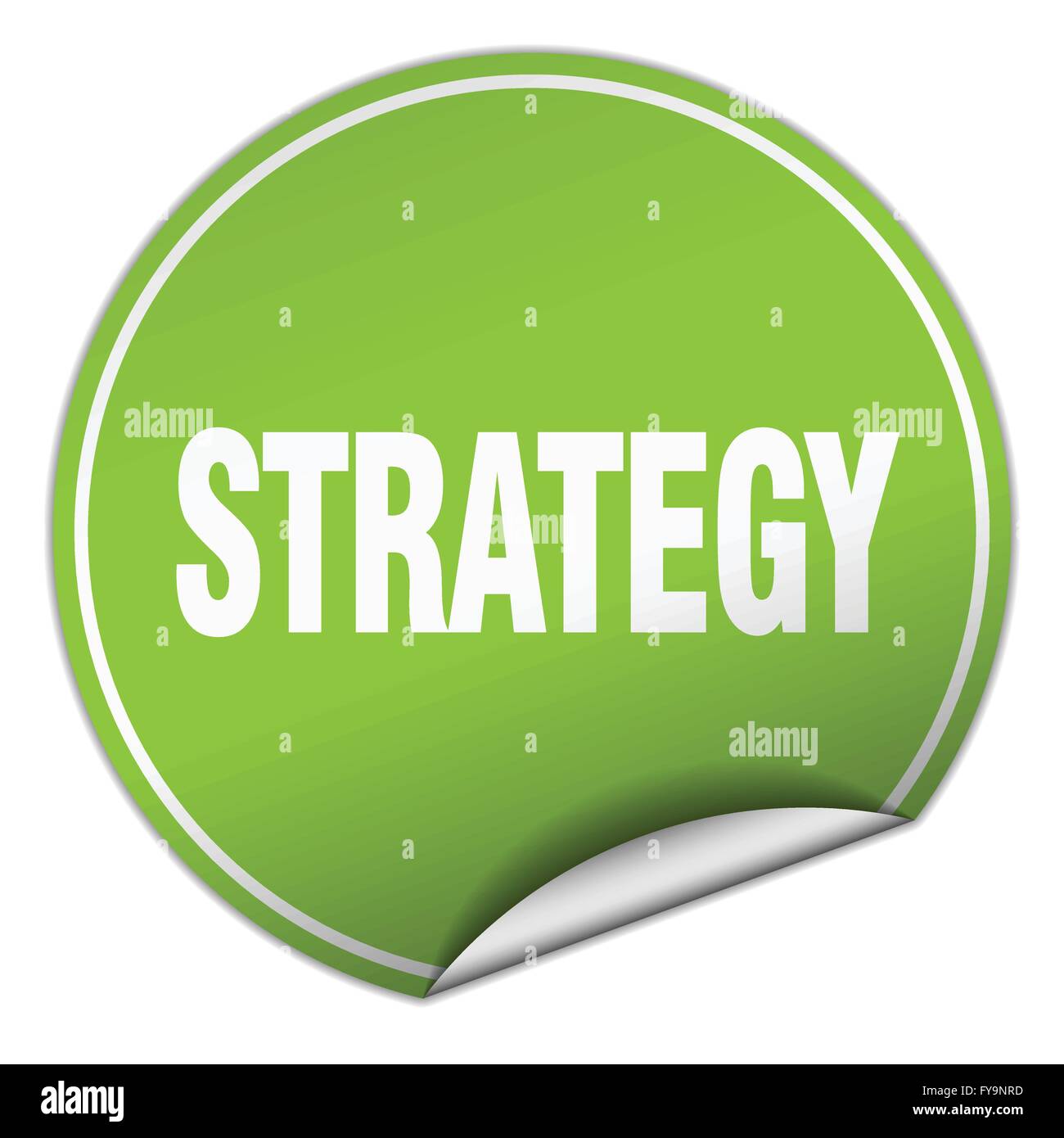 strategy round green sticker isolated on white Stock Vector Image & Art ...