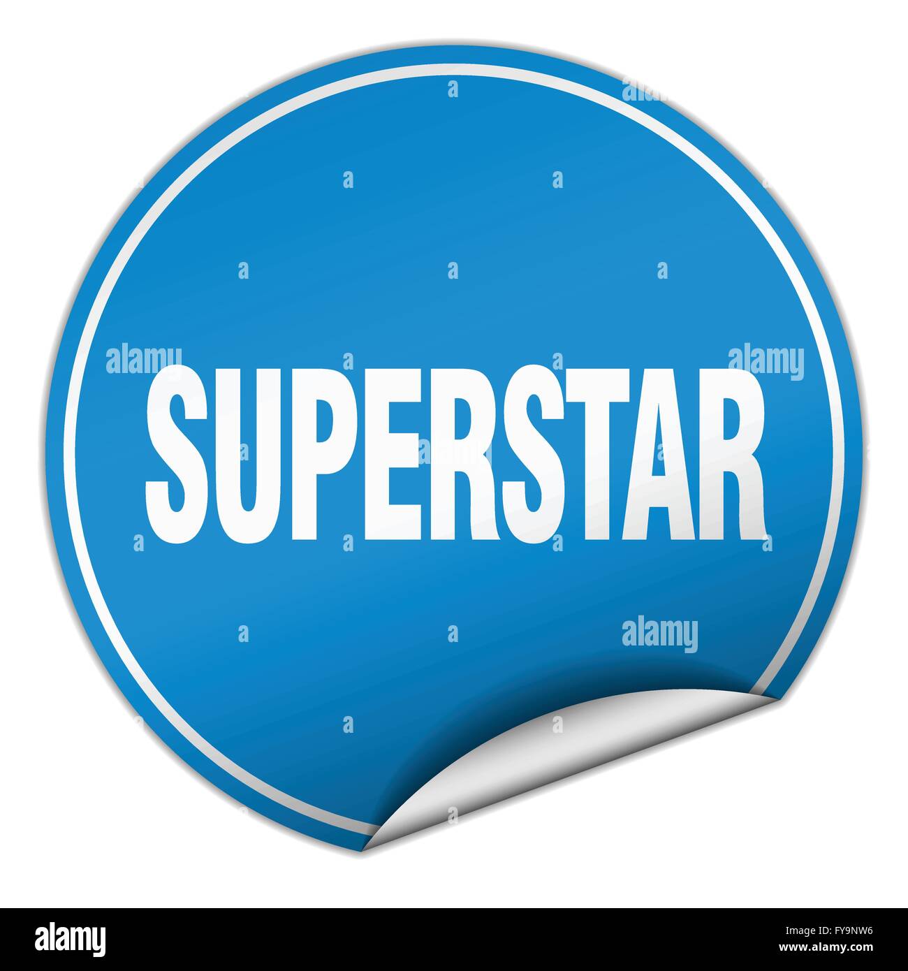 superstar round blue sticker isolated on white Stock Vector Image & Art ...
