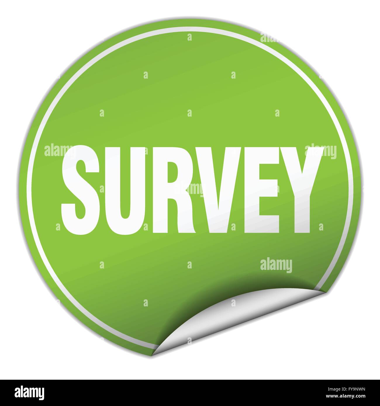 survey round green sticker isolated on white Stock Vector Image & Art ...