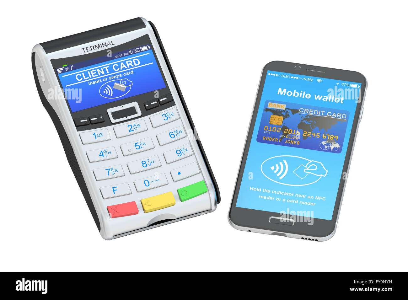 3d rendering payment terminal hi-res stock photography and images - Alamy