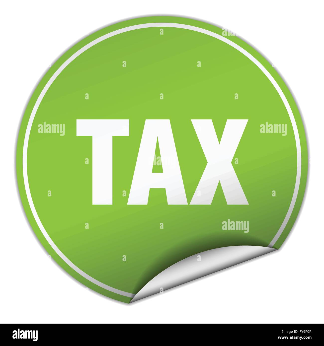 tax round green sticker isolated on white Stock Vector Image & Art - Alamy