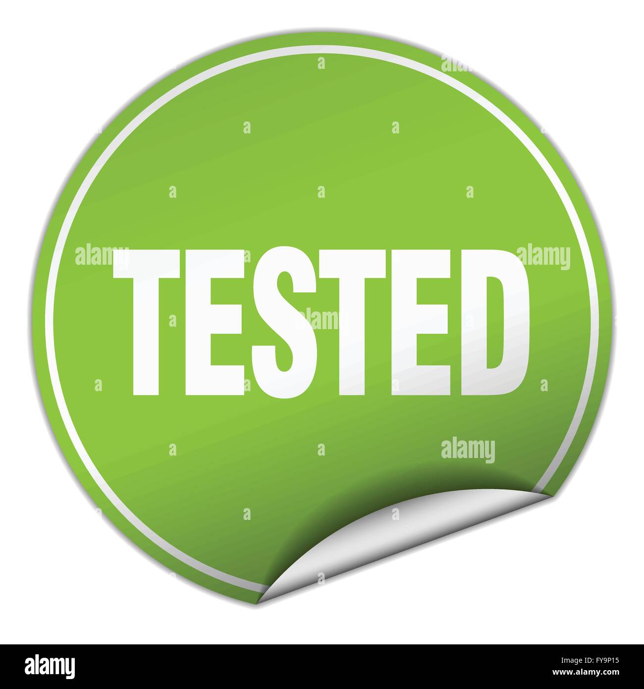 tested round green sticker isolated on white Stock Vector Image & Art ...