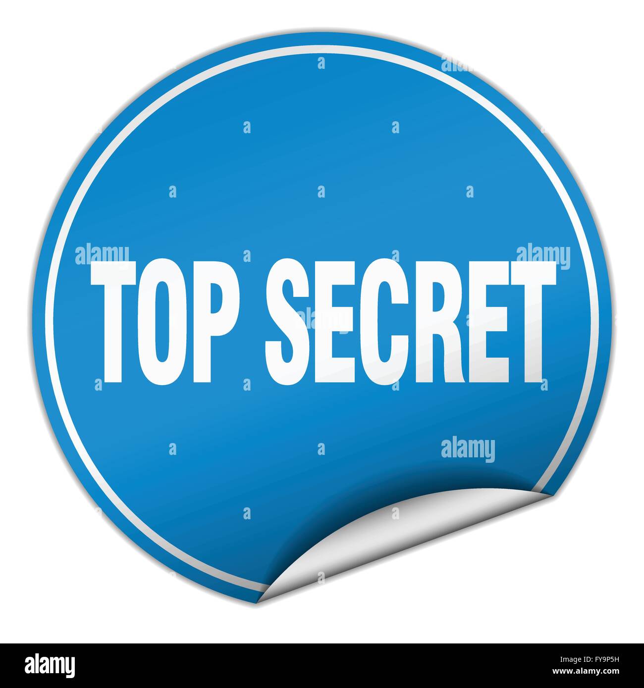 top secret round blue sticker isolated on white Stock Vector Image ...