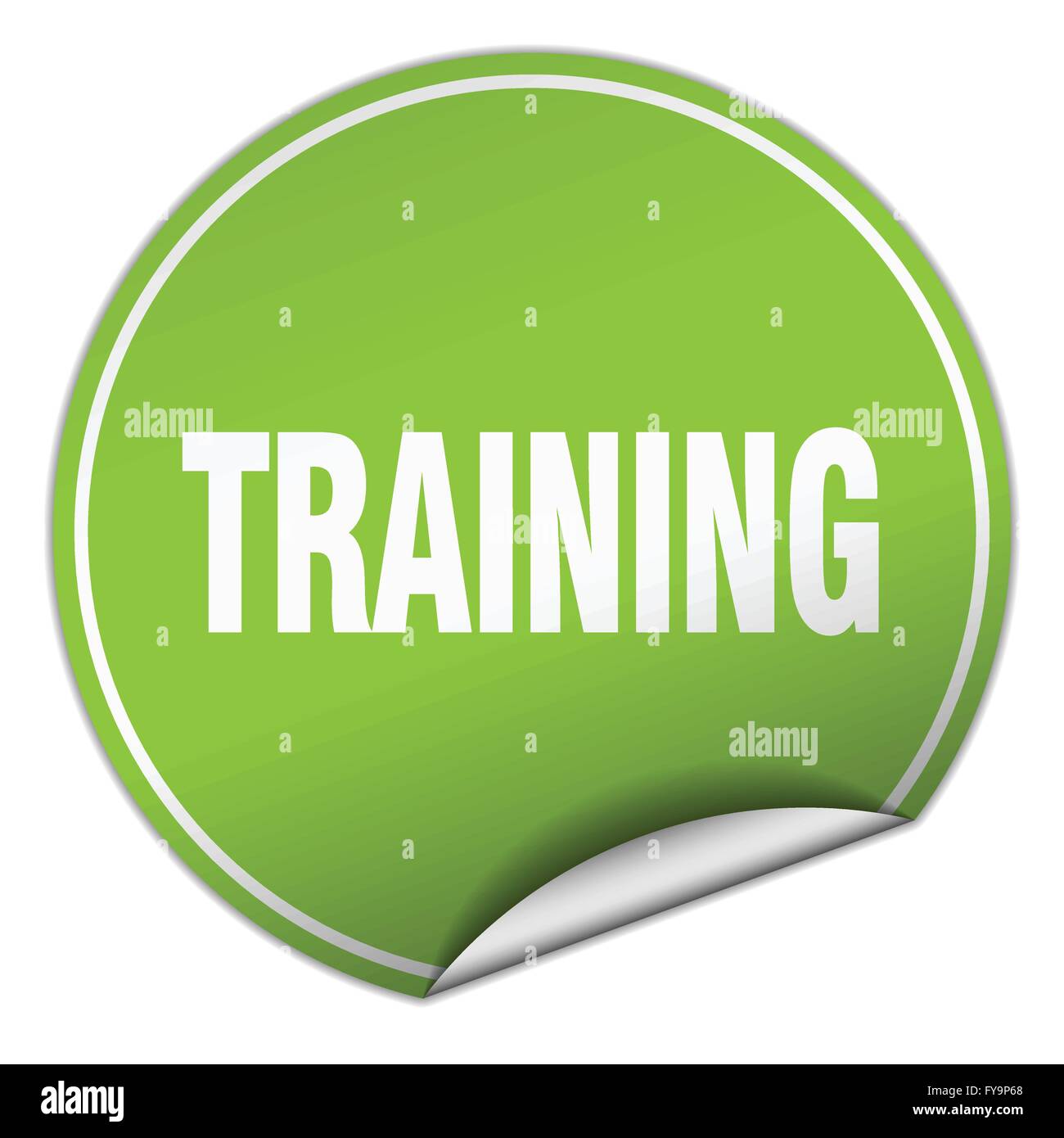 training round green sticker isolated on white Stock Vector Image & Art ...