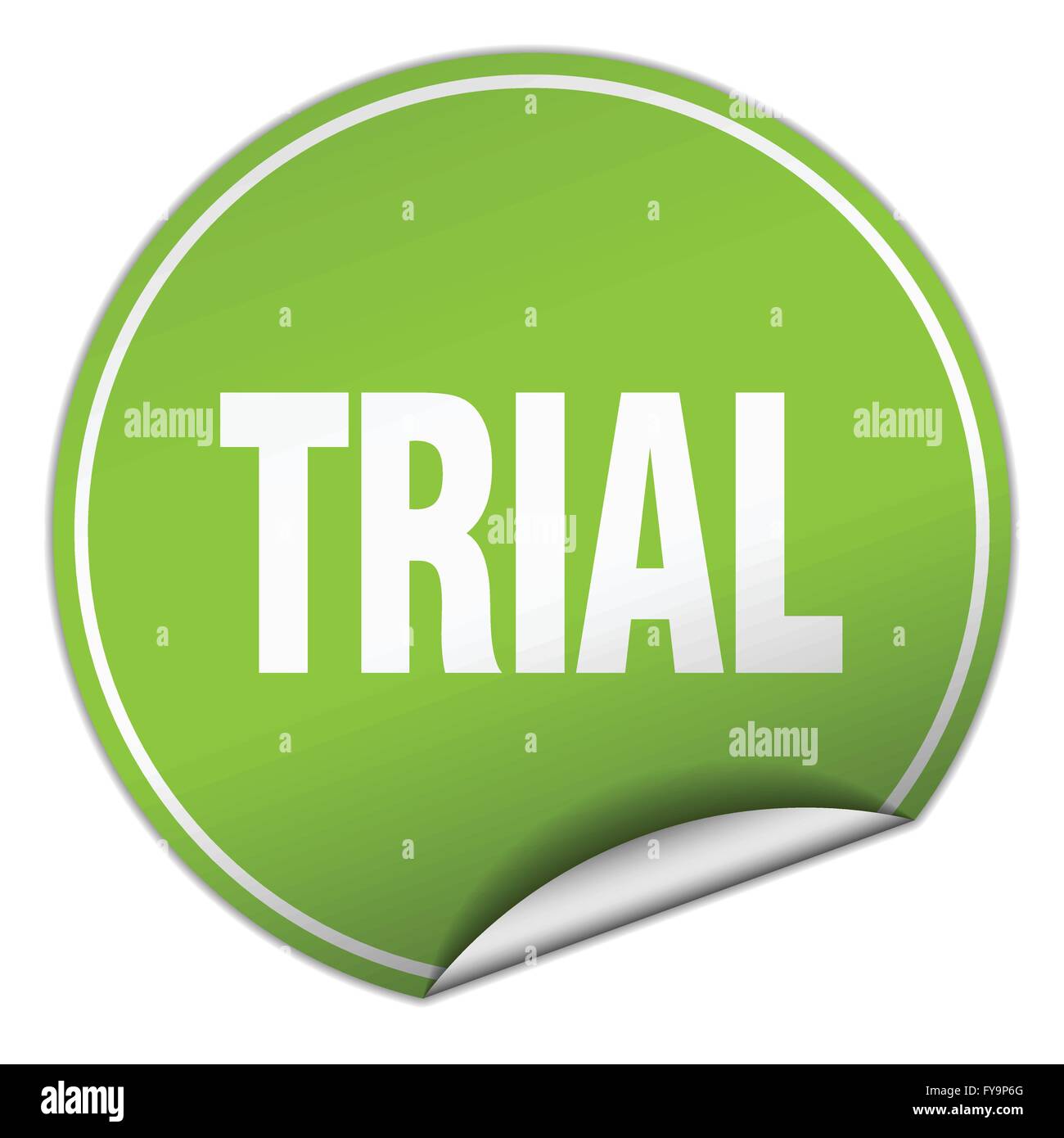 trial round green sticker isolated on white Stock Vector Image & Art ...