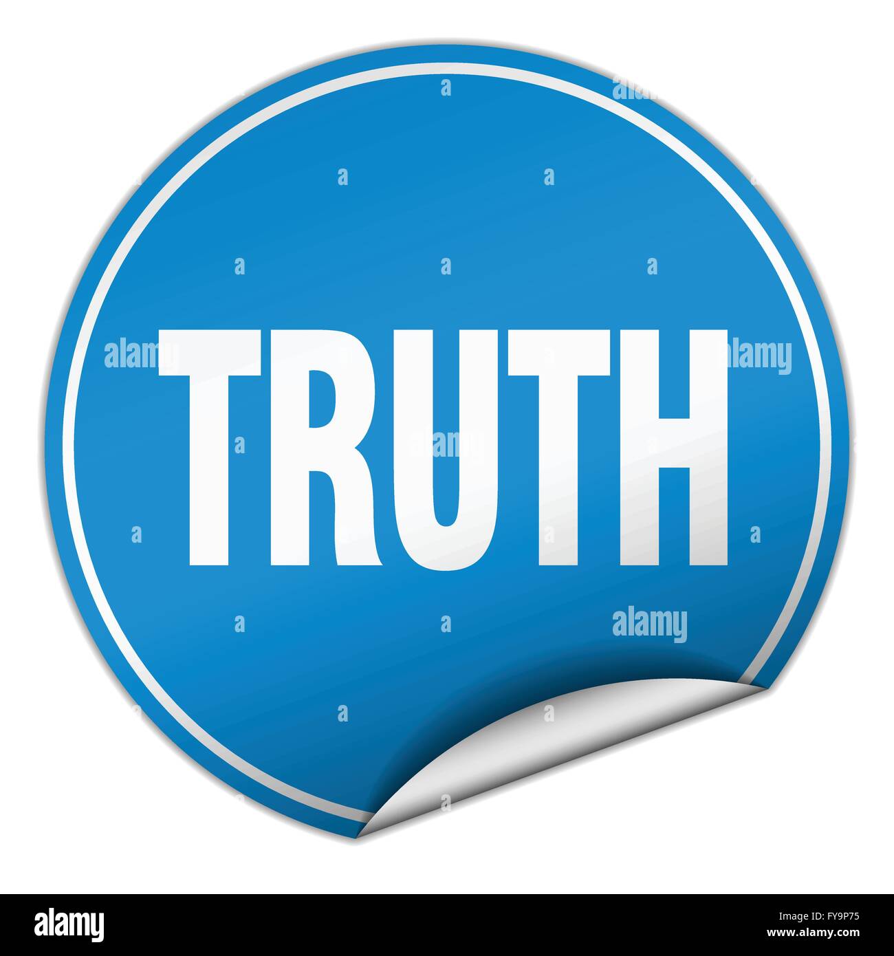 truth round blue sticker isolated on white Stock Vector Image & Art - Alamy