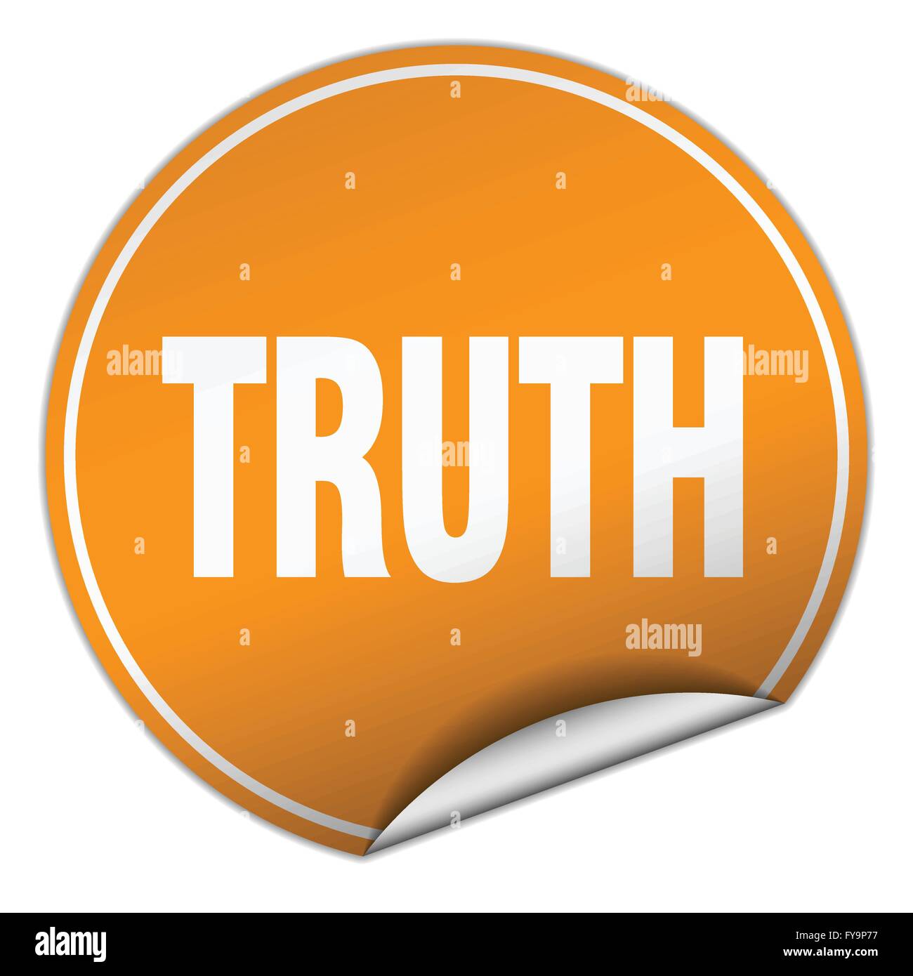 truth round orange sticker isolated on white Stock Vector Image & Art ...
