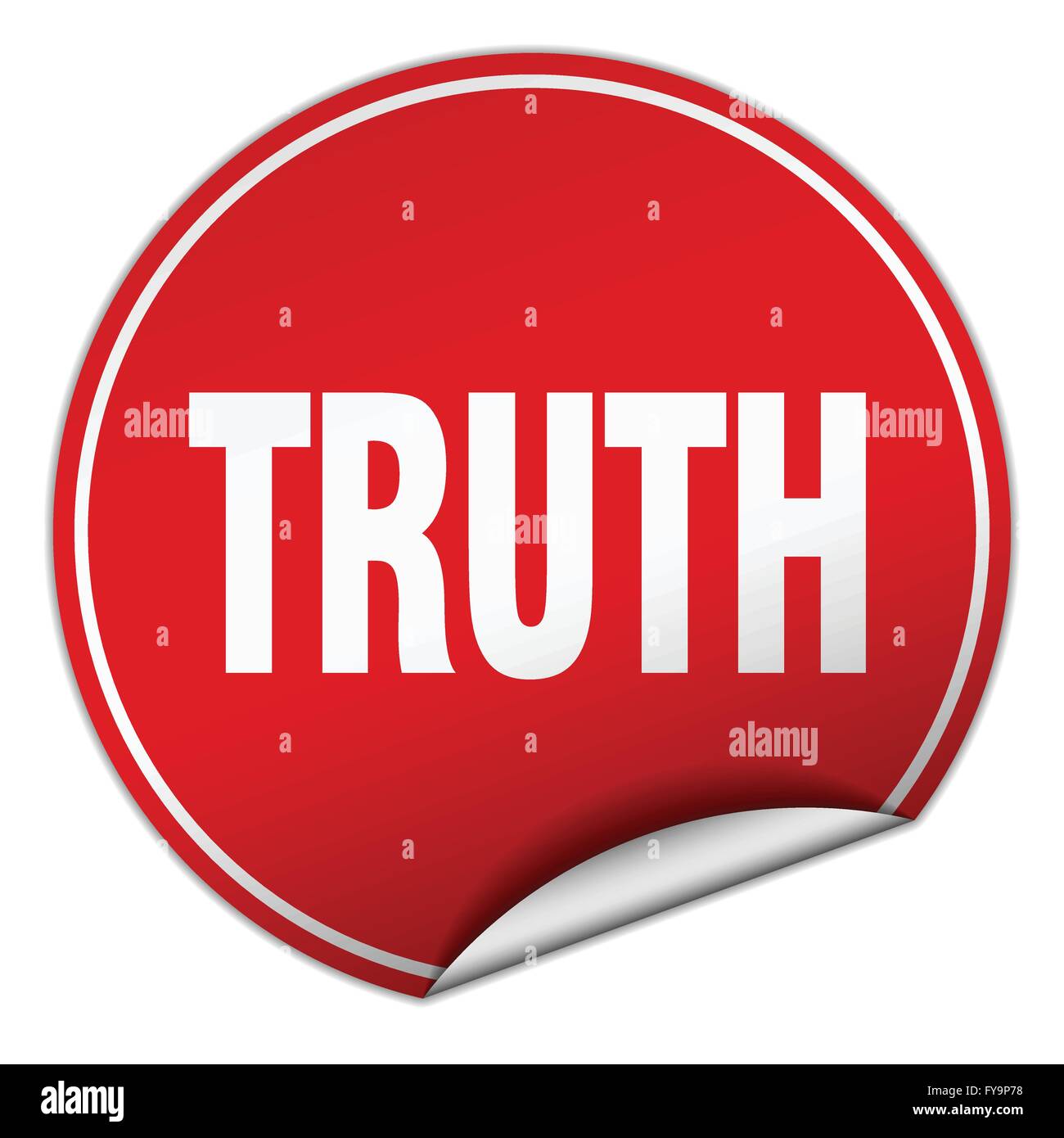 truth round red sticker isolated on white Stock Vector Image & Art - Alamy