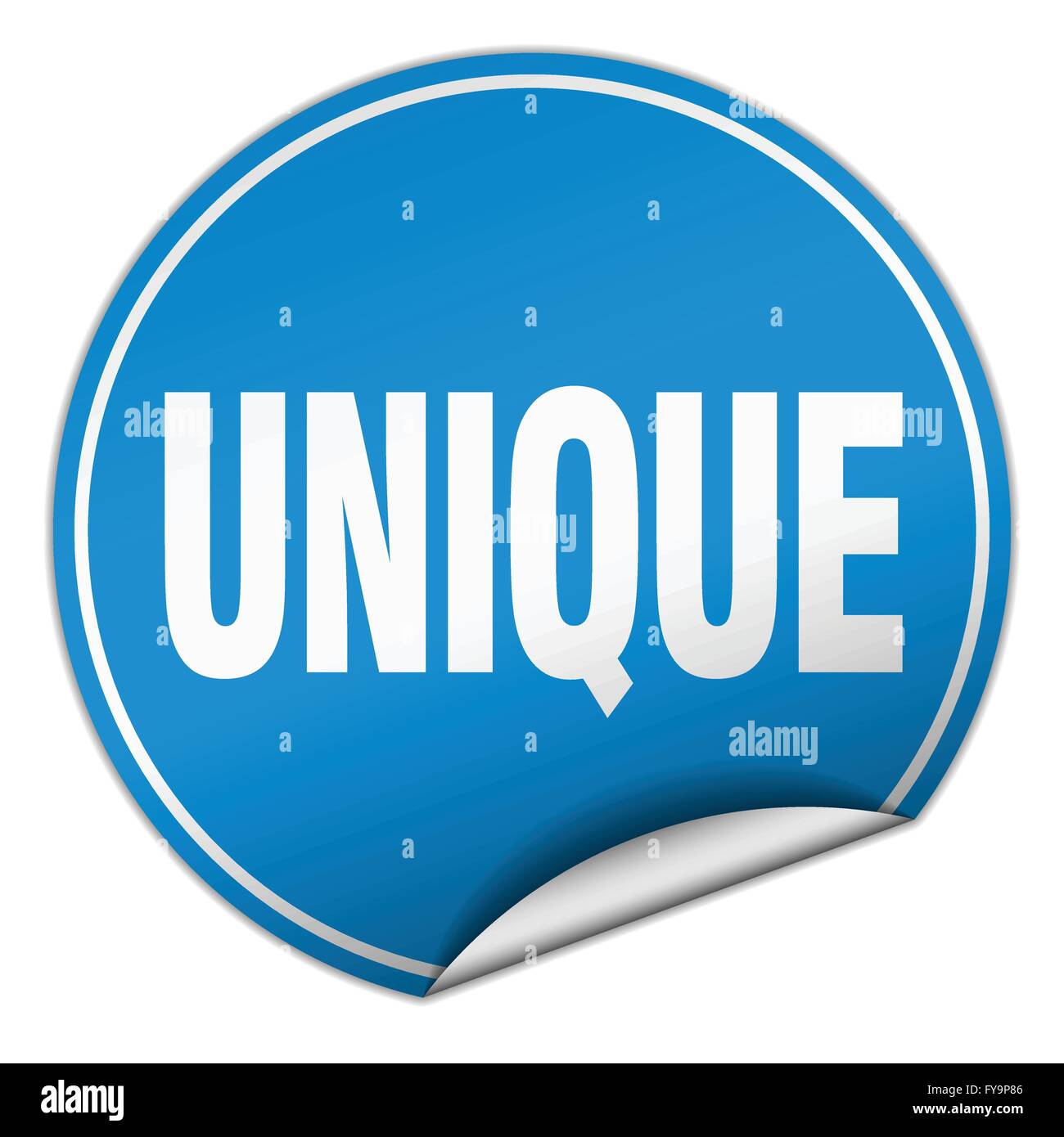 unique round blue sticker isolated on white Stock Vector Image & Art ...