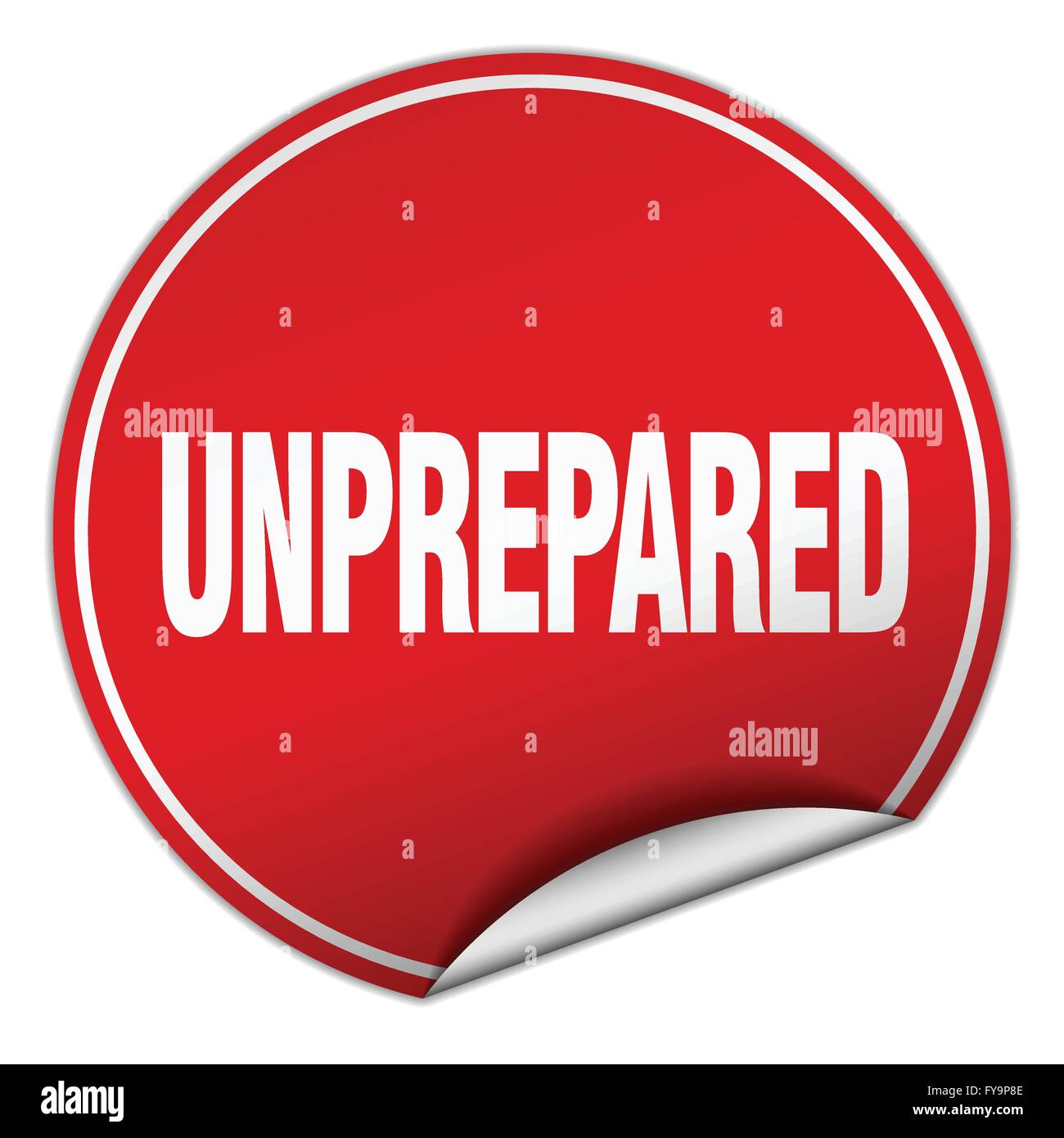unprepared round red sticker isolated on white Stock Vector Image & Art ...