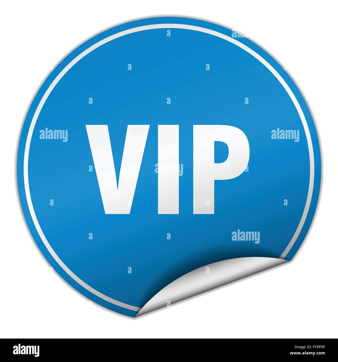 vip round blue sticker isolated on white Stock Vector Image & Art - Alamy