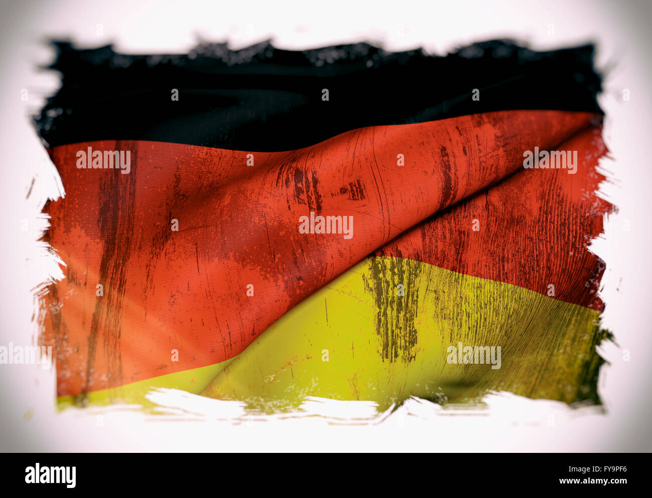 3d rendering of a detail of an old german flag Stock Photo - Alamy