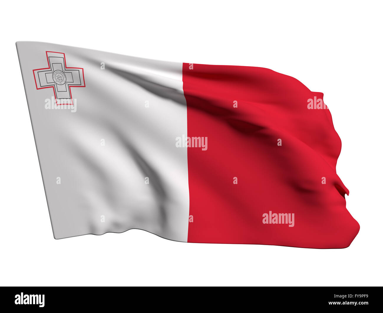 3d rendering of a Malt flag Stock Photo - Alamy