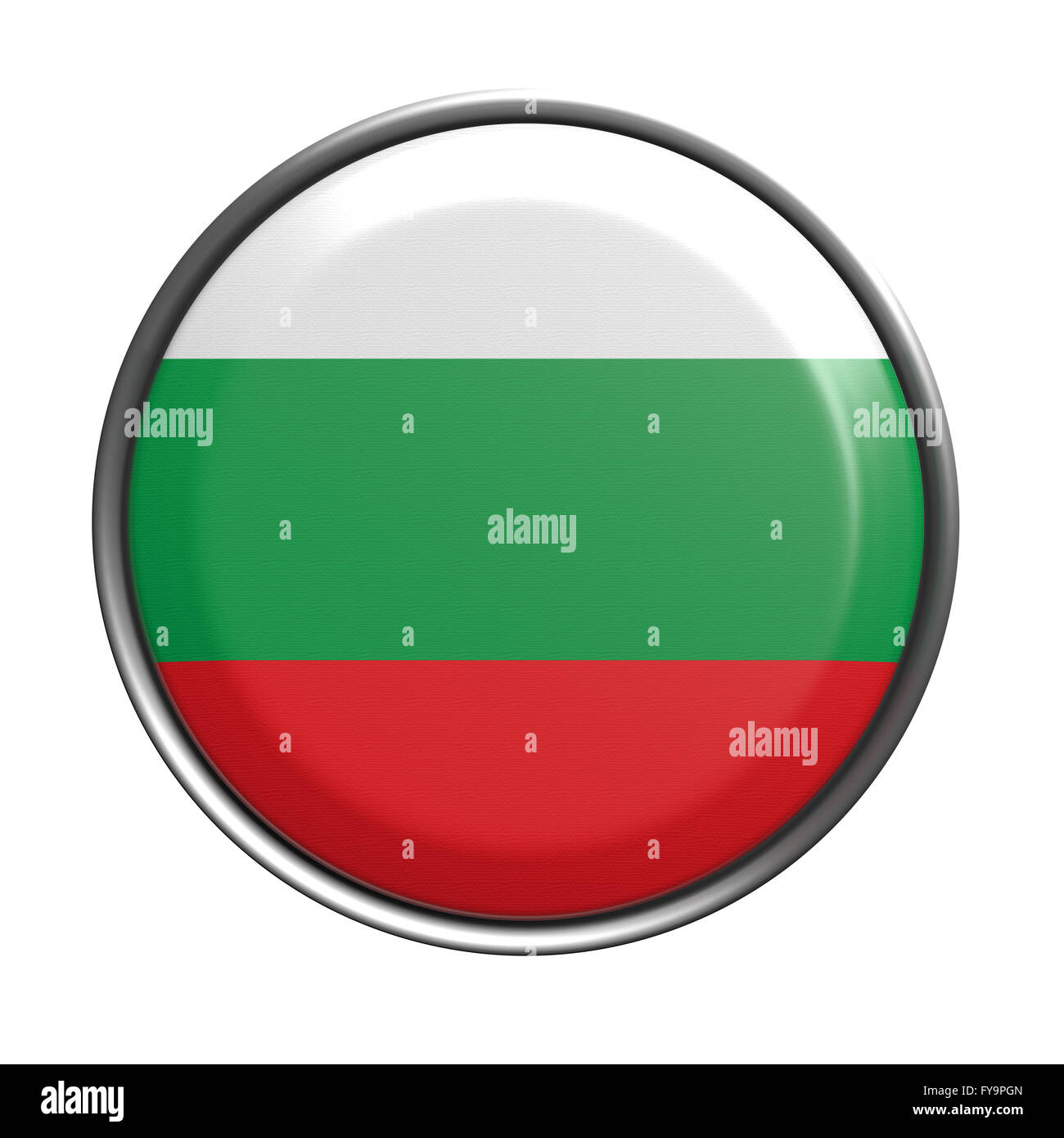 3d rendering of Bulgaria button on white background Stock Photo - Alamy
