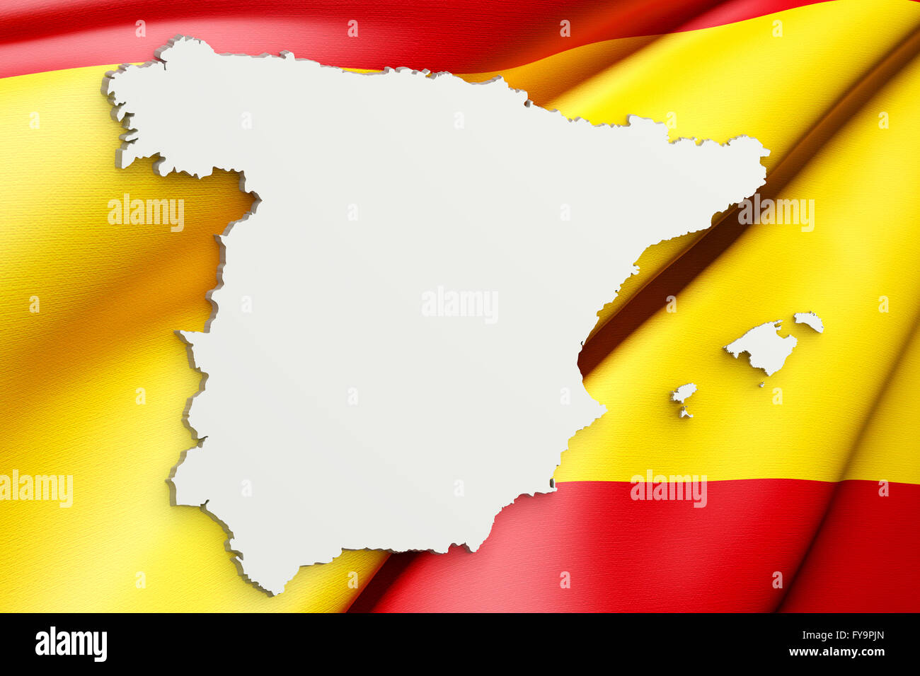 3d rendering of Spain map and flag on background Stock Photo - Alamy