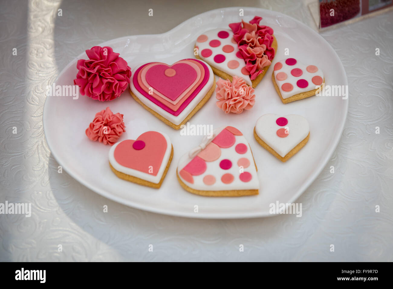Heart shaped wedding cakes biscuits at Cake International – The ...